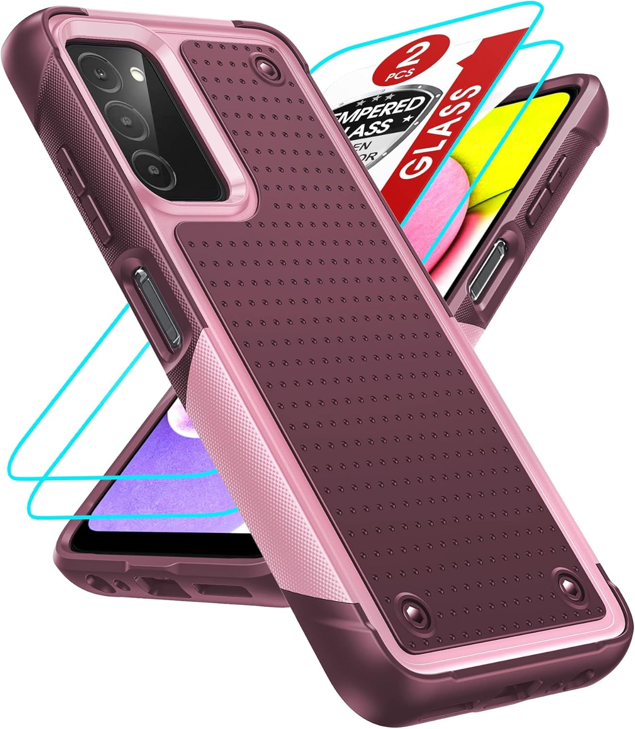 for Samsung Galaxy A03S Case: Samsung AO3S Case with 2 Pack Screen ...