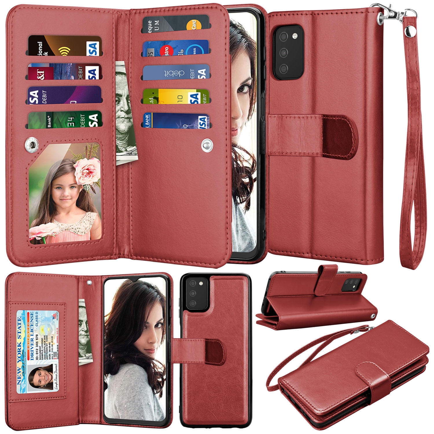 Samsung Galaxy A03S Phone Case, Leather Wallet Case for Galaxy A03S ...