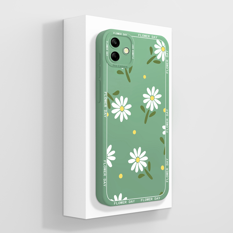 Samsung Galaxy A04 A04E A04S Phone Case Aesthetic Full Protection Funda Soft Liquid Silicone ...