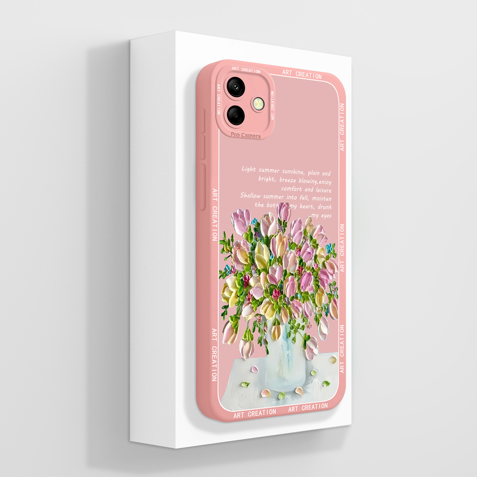 Samsung Galaxy A04 A04E A04S Phone Case Aesthetic Full Protection Funda Soft Liquid Silicone ...