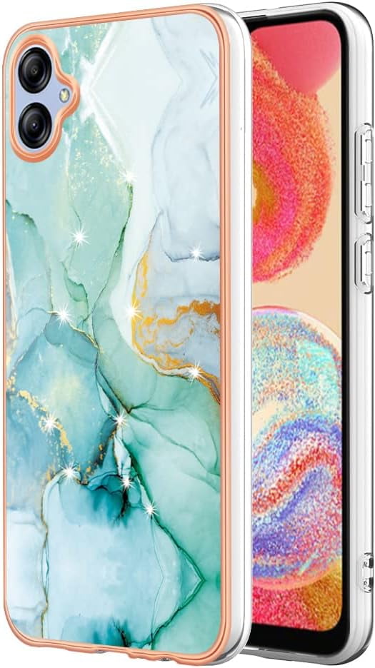 for Samsung Galaxy A04E Case, Soft TPU + IMD Marble Pattern Slim Design ...