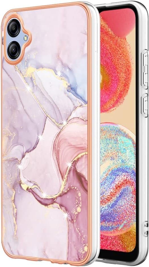 for Samsung Galaxy A04E Case, Soft TPU + IMD Marble Pattern Slim Design ...