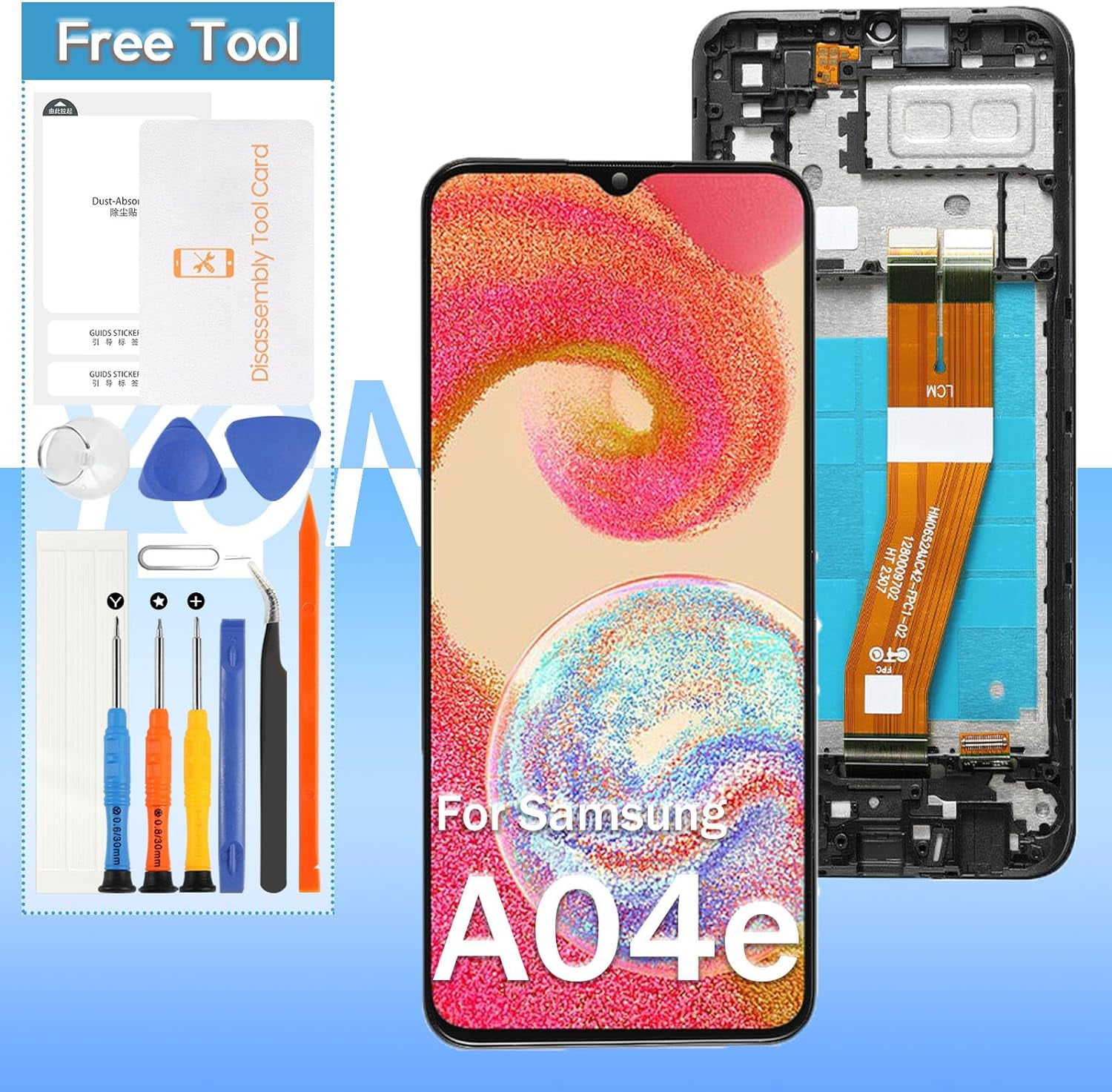 for Samsung Galaxy A04e LCD Touch Screen SM-A042F, SM-A042F/DS, SM ...