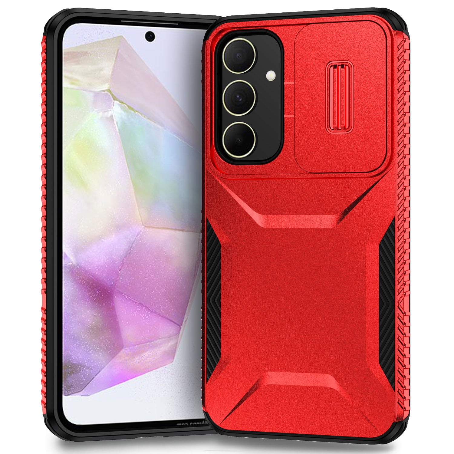 for Samsung Galaxy A05 Case with Built-in Camera Lens Slide Cover ...