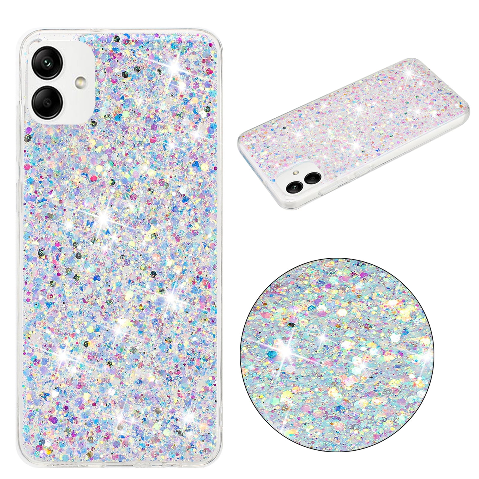 for Samsung Galaxy A05 Glitter Case, Cute Bling Sparkle Shiny Slim Soft ...