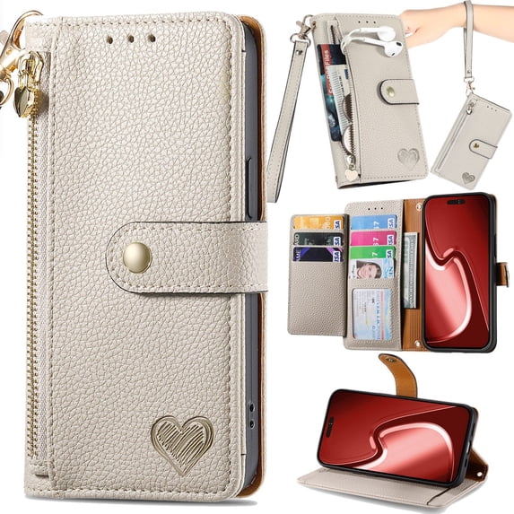 for Samsung Galaxy A05 Leather Phone Case Wallet Zipper Pocket Pouch ...