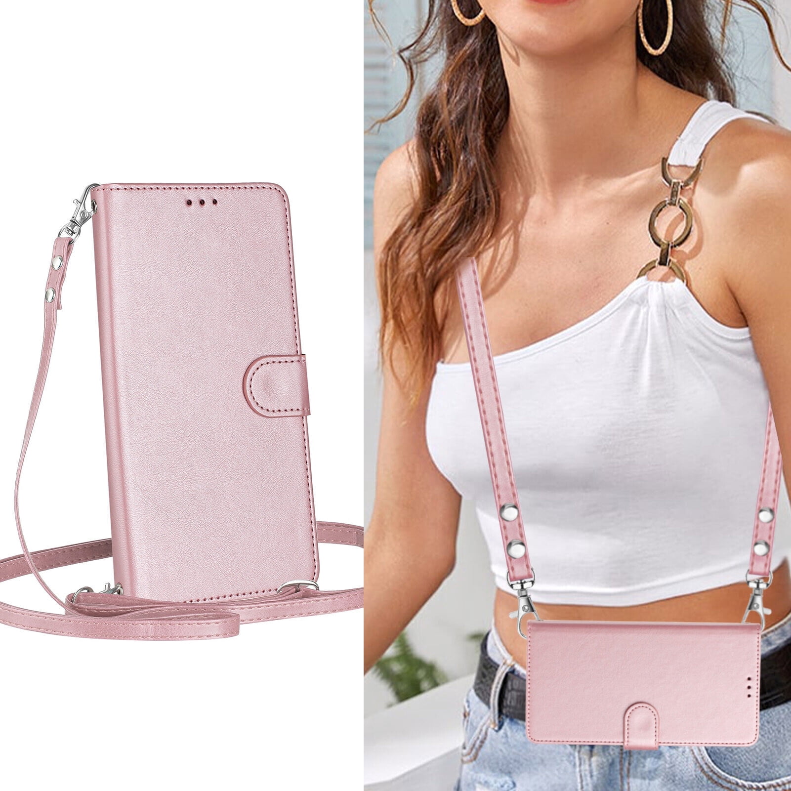 Samsung Galaxy A05S 4G Case ,RFID Blocking Cover Crossbody Lanyard Flip ...
