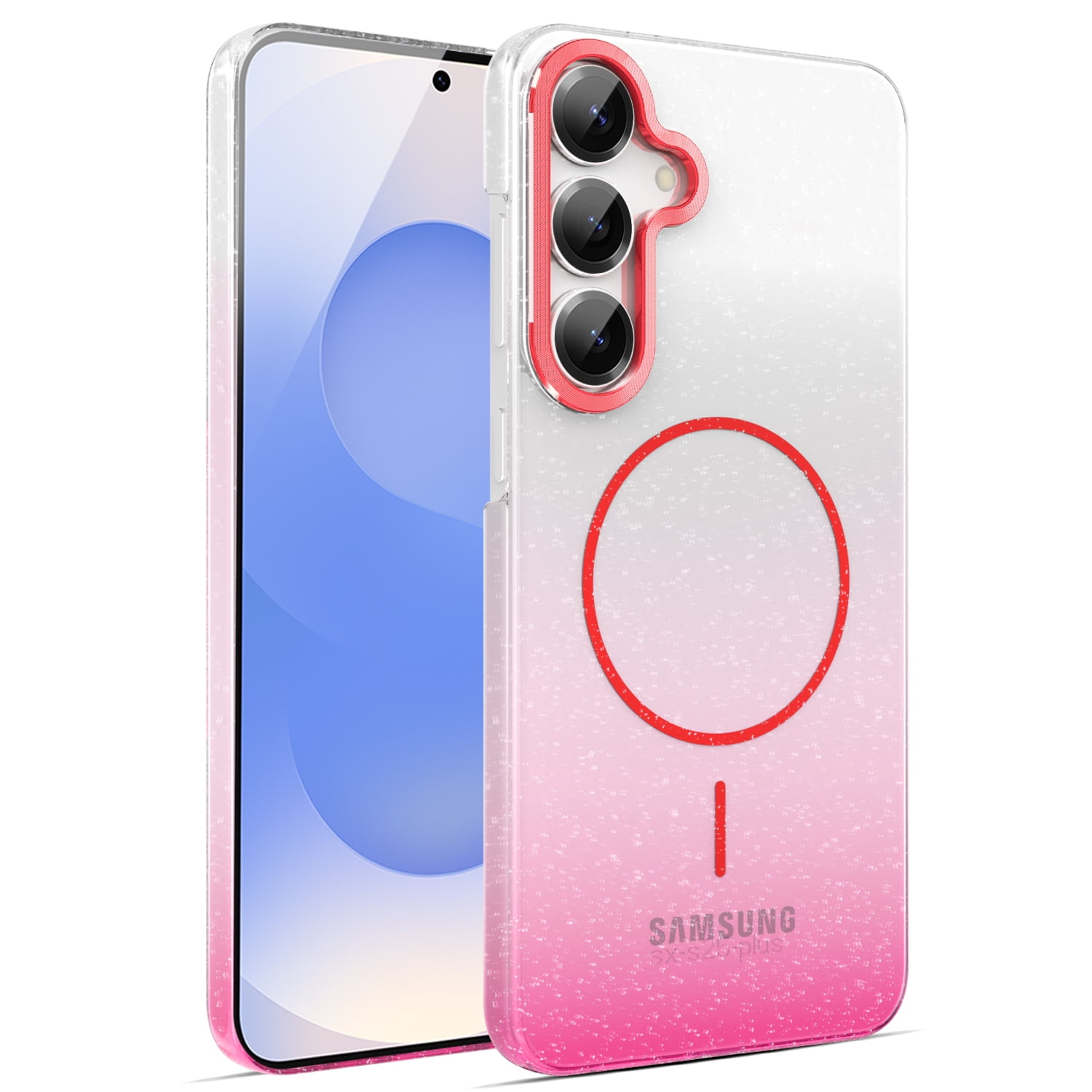 for Samsung Galaxy A05s Clear Glitter Case with Gradient Color, Luxury ...