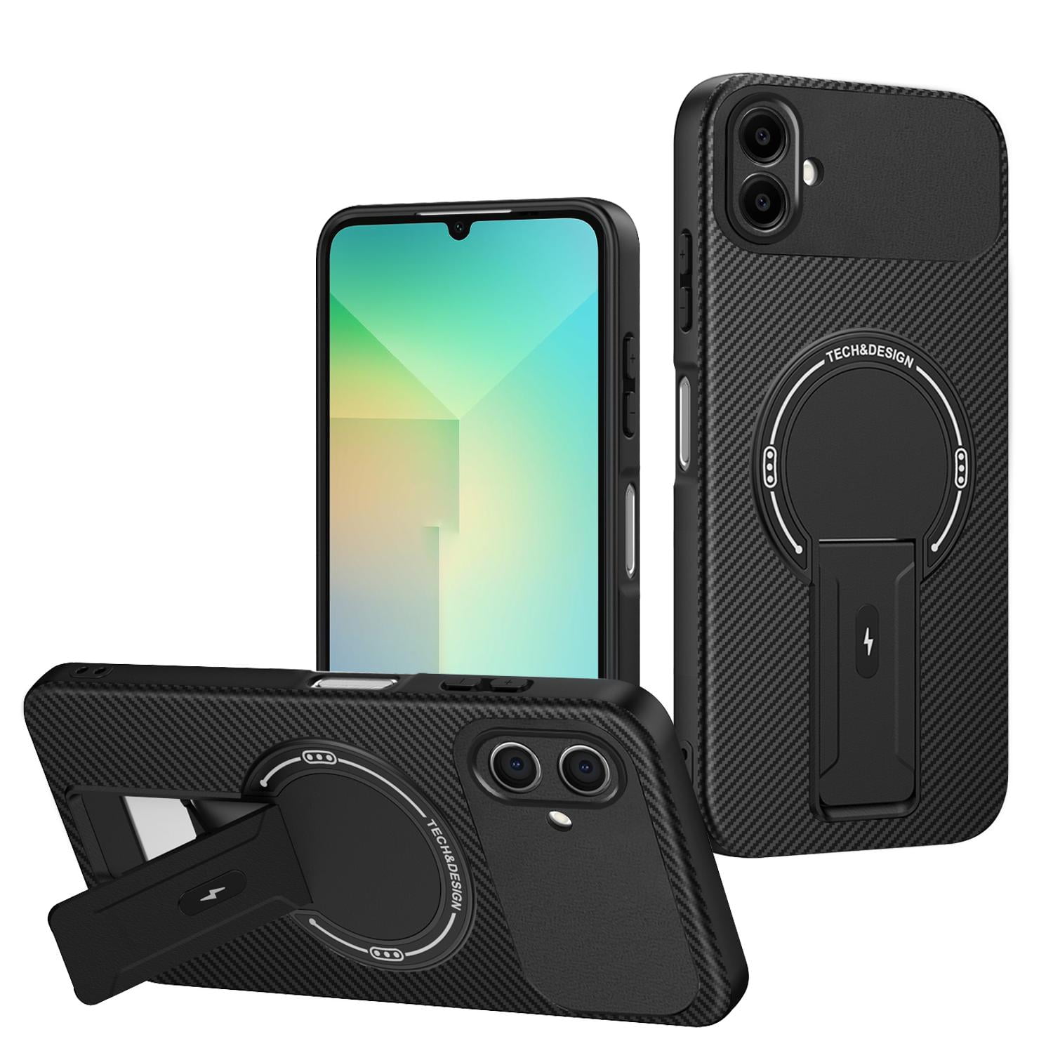 for Samsung Galaxy A06 Case, PC + TPU Carbon Fiber Design, Compatible ...