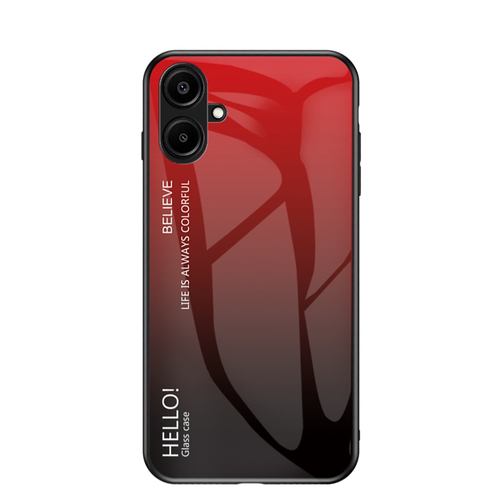 for Samsung Galaxy A07 Case,Tempered Glass Gradient Color Pattern + TPU ...