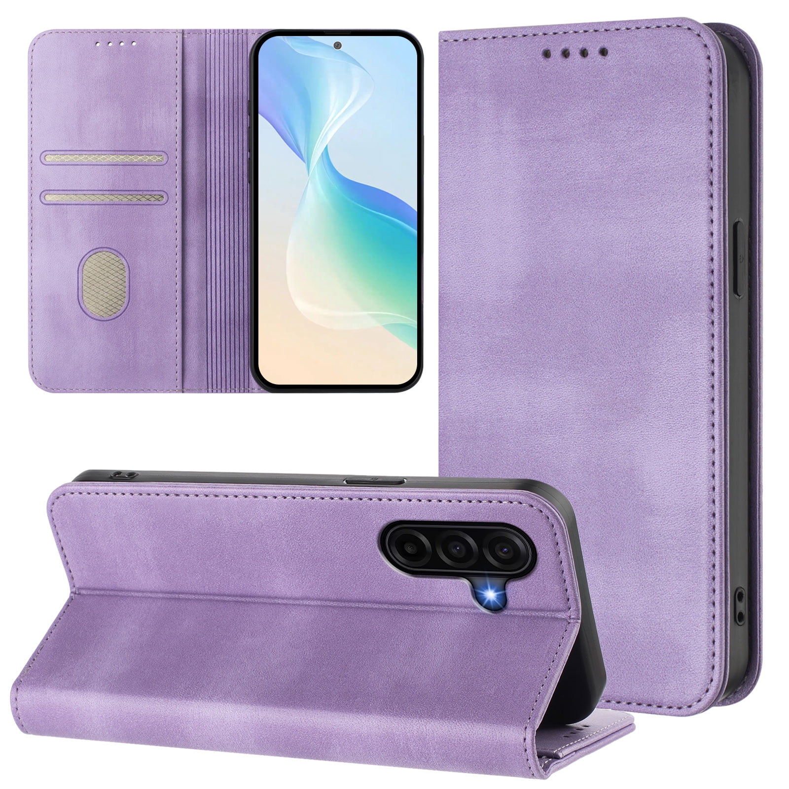 For Samsung Galaxy A07 Flip Phone Case,Anti-Scratch Retro PU Leather ...