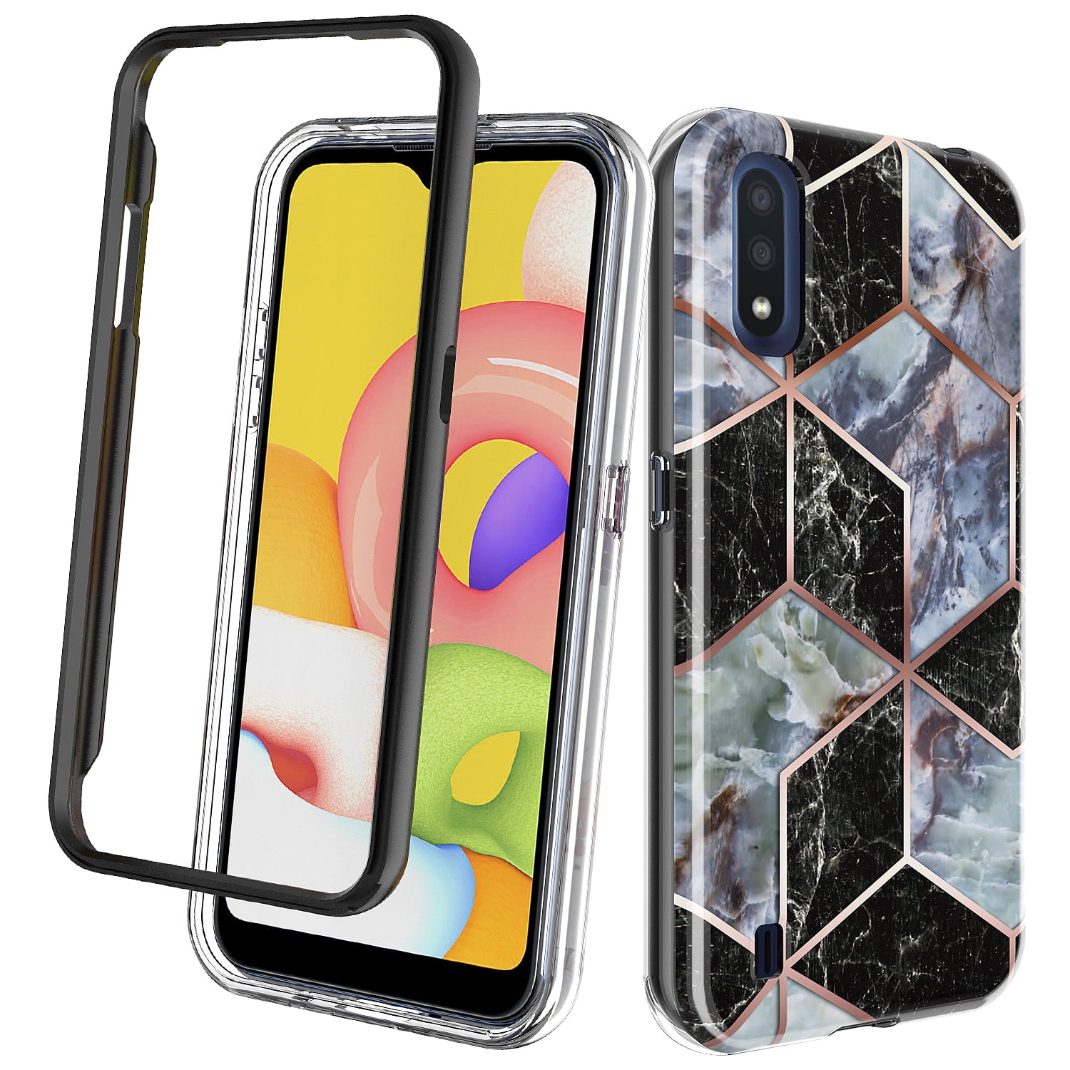 Samsung Galaxy A10E Case, Rosebono Hybrid Dual-Layered IMD Design ...