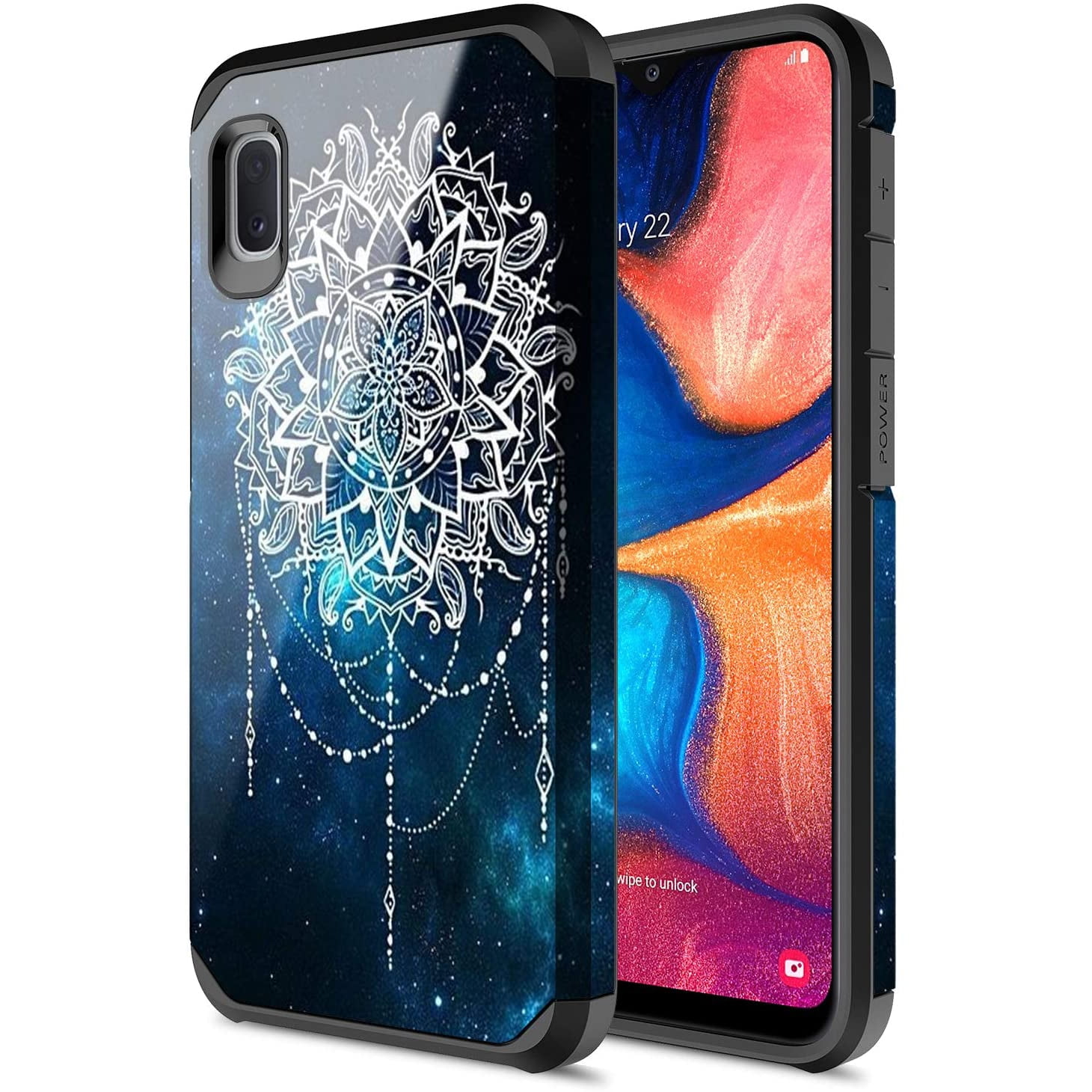 Samsung Galaxy A10E Case, Rosebono Slim Hybrid Shockproof Hard Cover ...