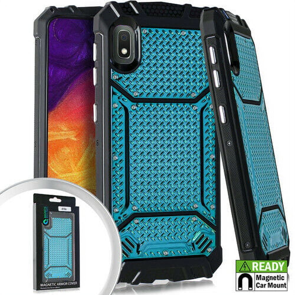 Samsung Galaxy A10E Heavy Duty Shockproof Tough Armor Carbon Fiber Case ...