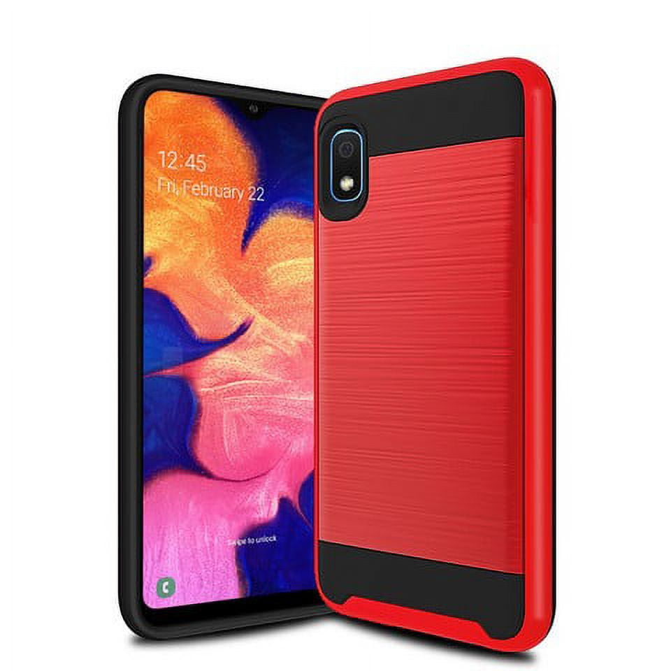 Samsung Galaxy A10e Phone Case, 2-Piece Style Hybrid Shockproof Hard Case Cover with Hybird ...