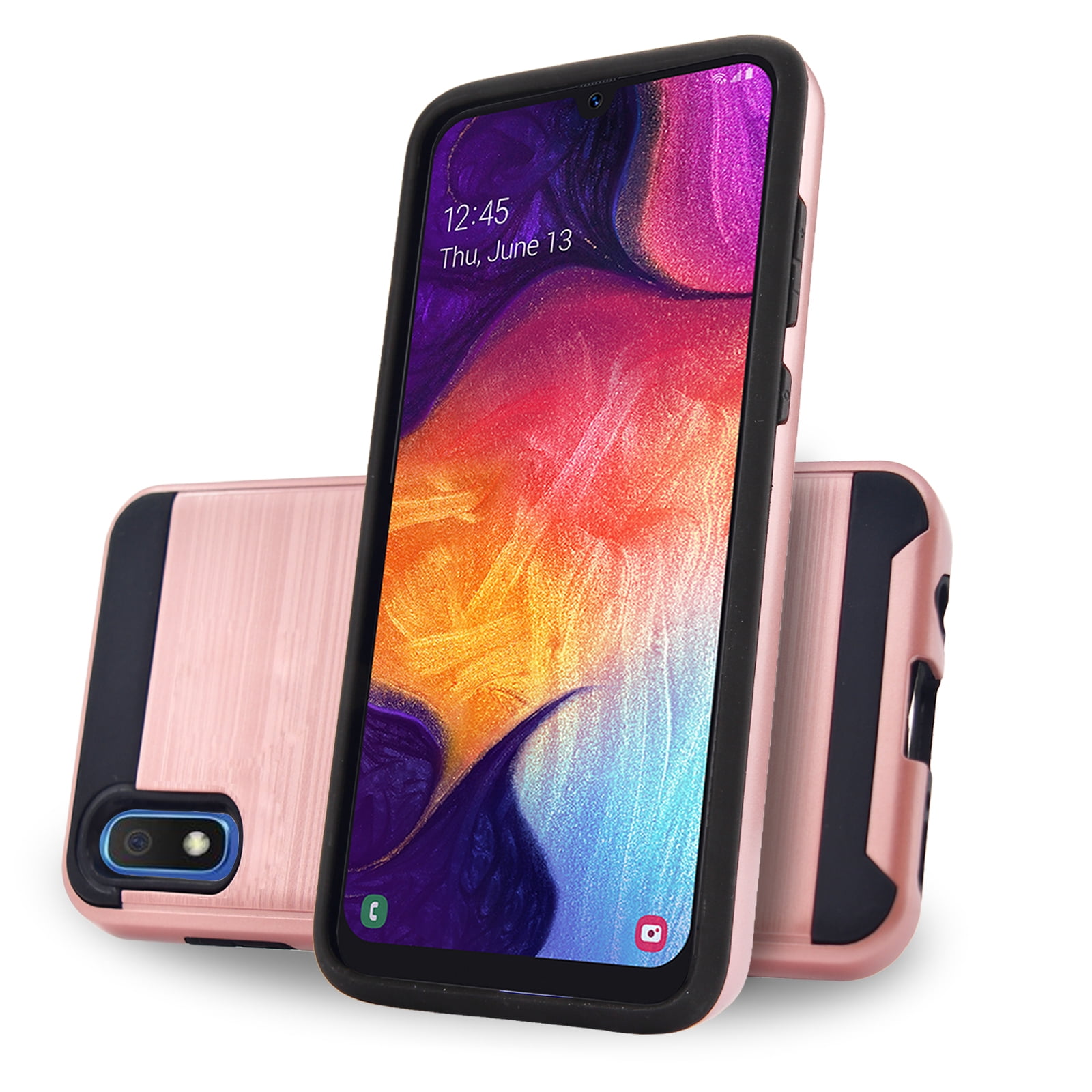 Samsung Galaxy A10e Phone Case, 2-Piece Style Hybrid Shockproof Hard Case Cover with Hybird ...