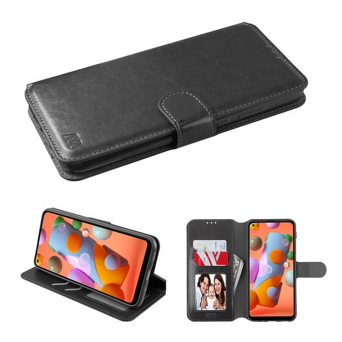 Samsung Galaxy A11 Phone Case Leather Flip Wallet Case Stand Pouch ...