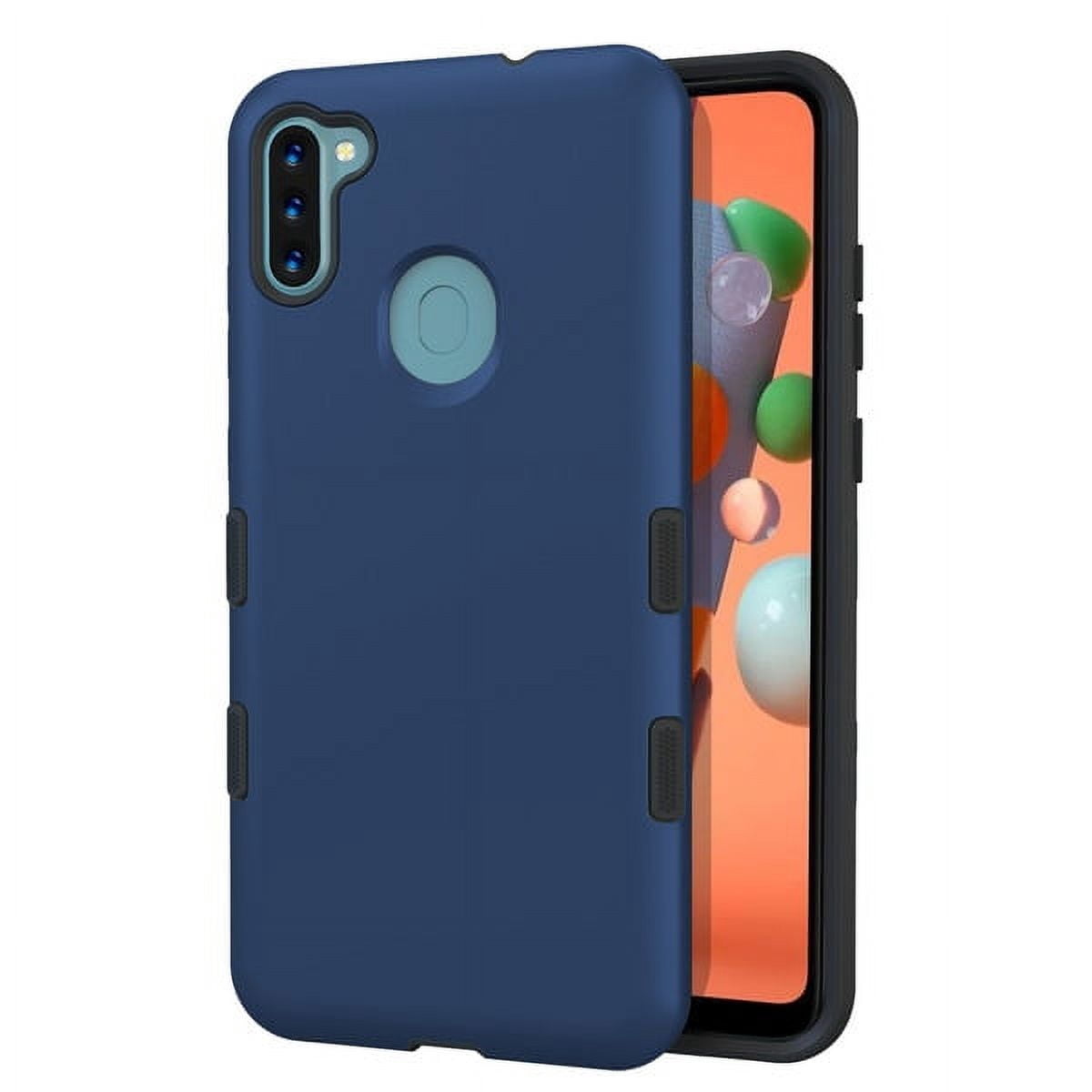 Samsung Galaxy A11 Phone Case Stylish Dual Layer Hard Back & TPU Rubber ...