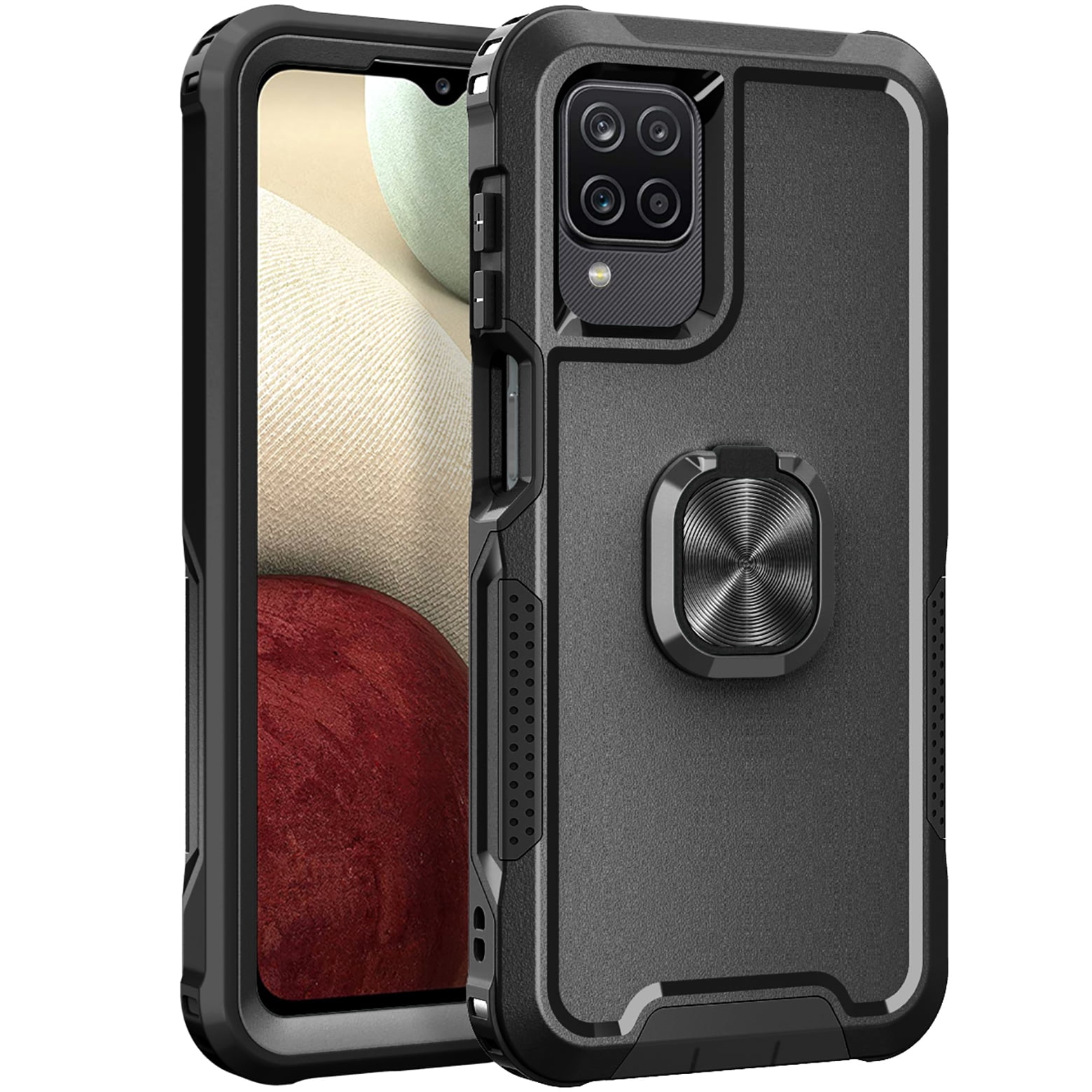 for Samsung Galaxy A12 5G Case, Rugged Shockproof Heavy Duty Soft TPU ...