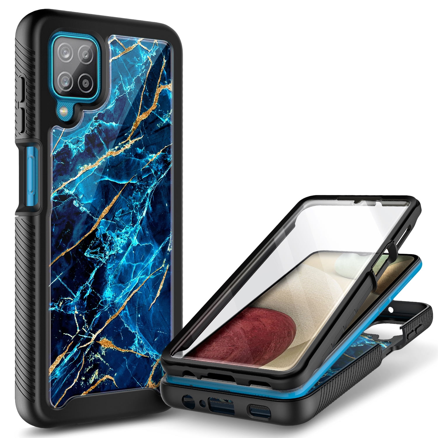 Samsung Galaxy A12 5G Phone Case, Nagebee Full-Body with Front PC Frame ...