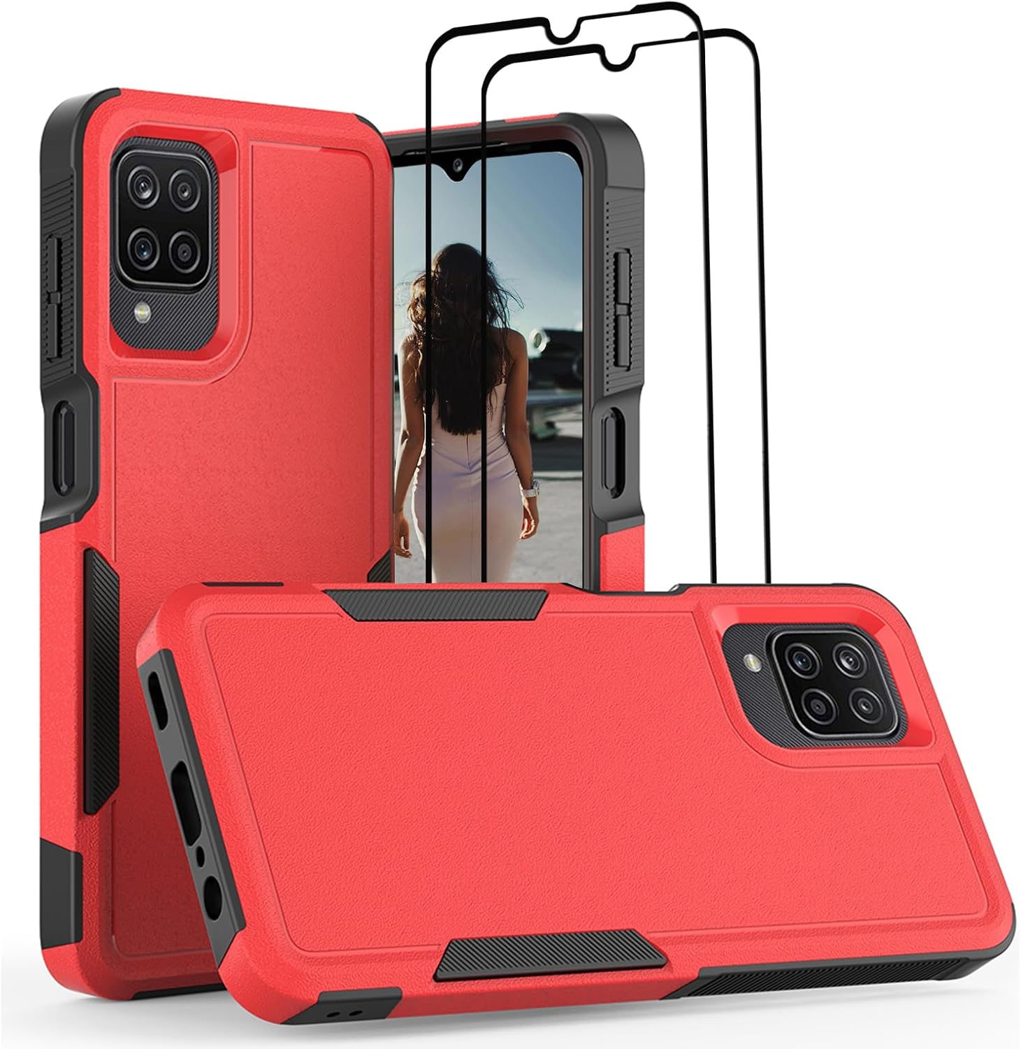 Samsung Galaxy A12 Case with 2 X Screen Protectors for Samsung Galaxy ...