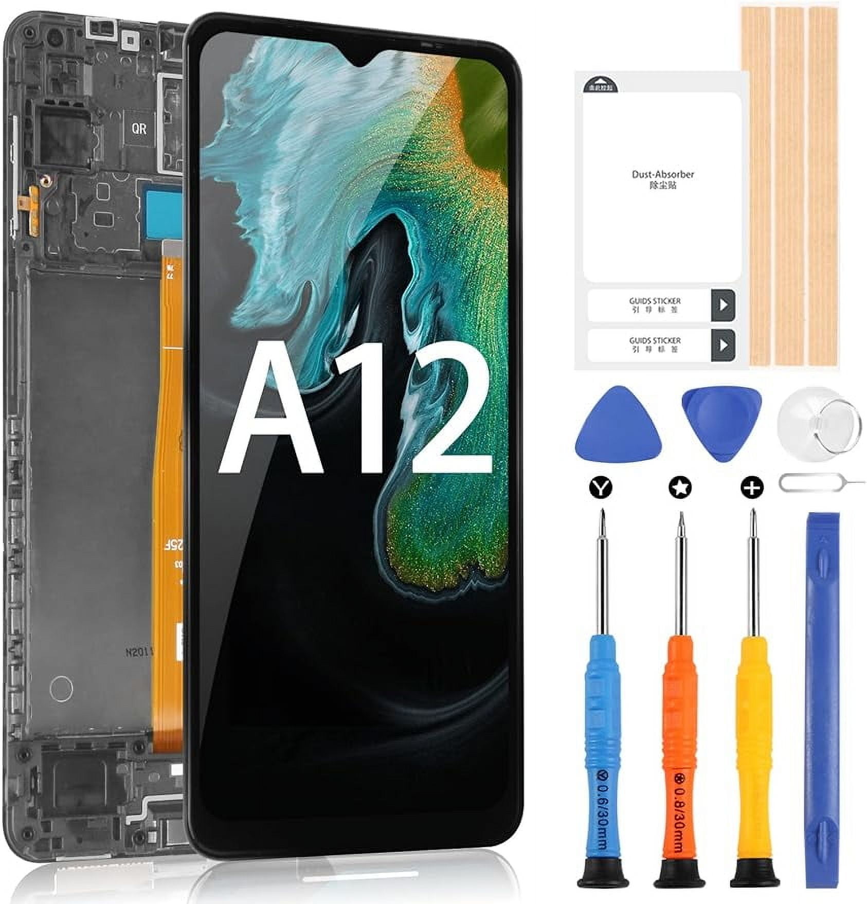 for Samsung Galaxy A12 Screen Replacement, LCD Display A12 with Frame ...