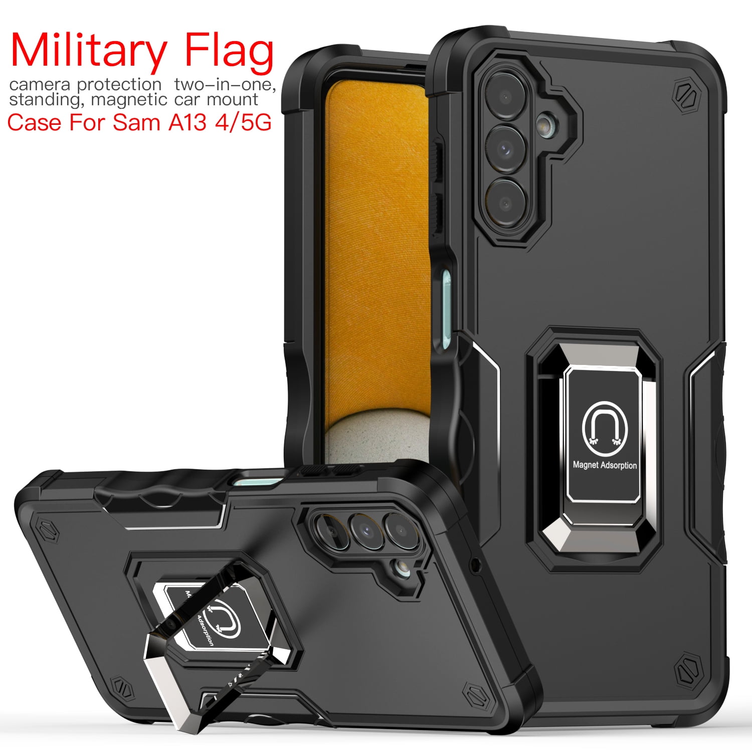 Samsung Galaxy A13 4G/5G Phone Case, Ring Holder Stand/Kickstand Anti ...