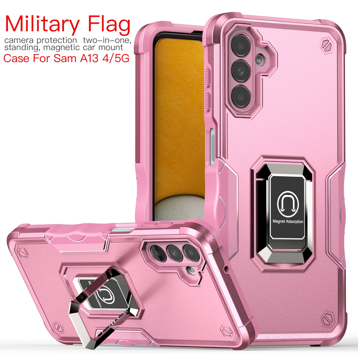 Samsung Galaxy A13 4G/5G Phone Case, Ring Holder Stand/Kickstand Anti ...