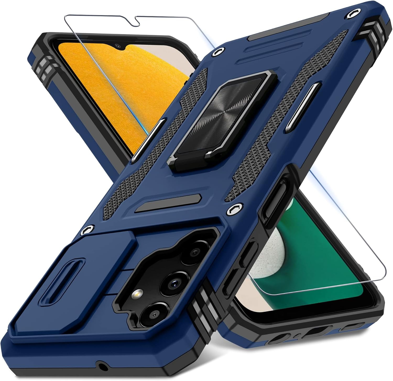for Samsung Galaxy A13 5G/4G LTE/A04s Case with Slide Camera Cover+Screen Protector,[Magnetic ...