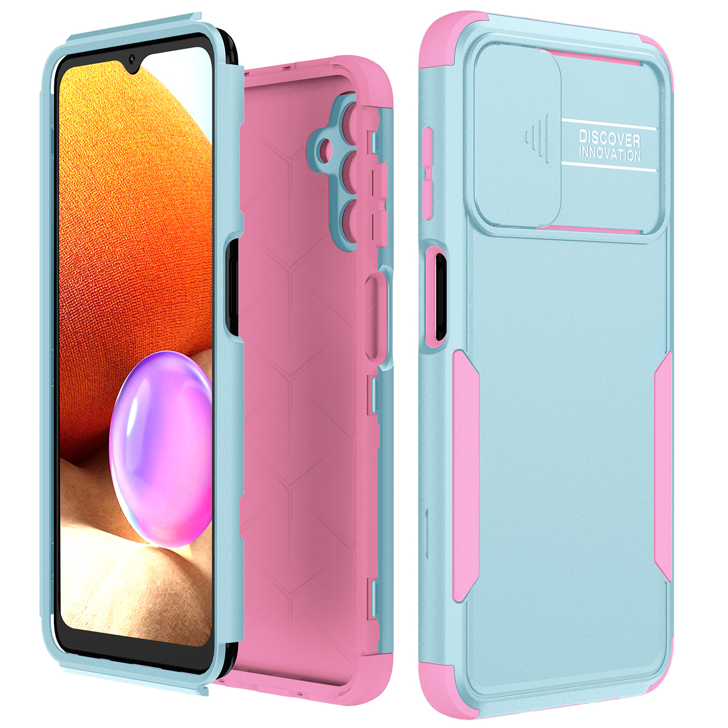 Samsung Galaxy A13 5G Case with Slide Camera Lens Protector, Dteck Heavy Duty Shockproof ...