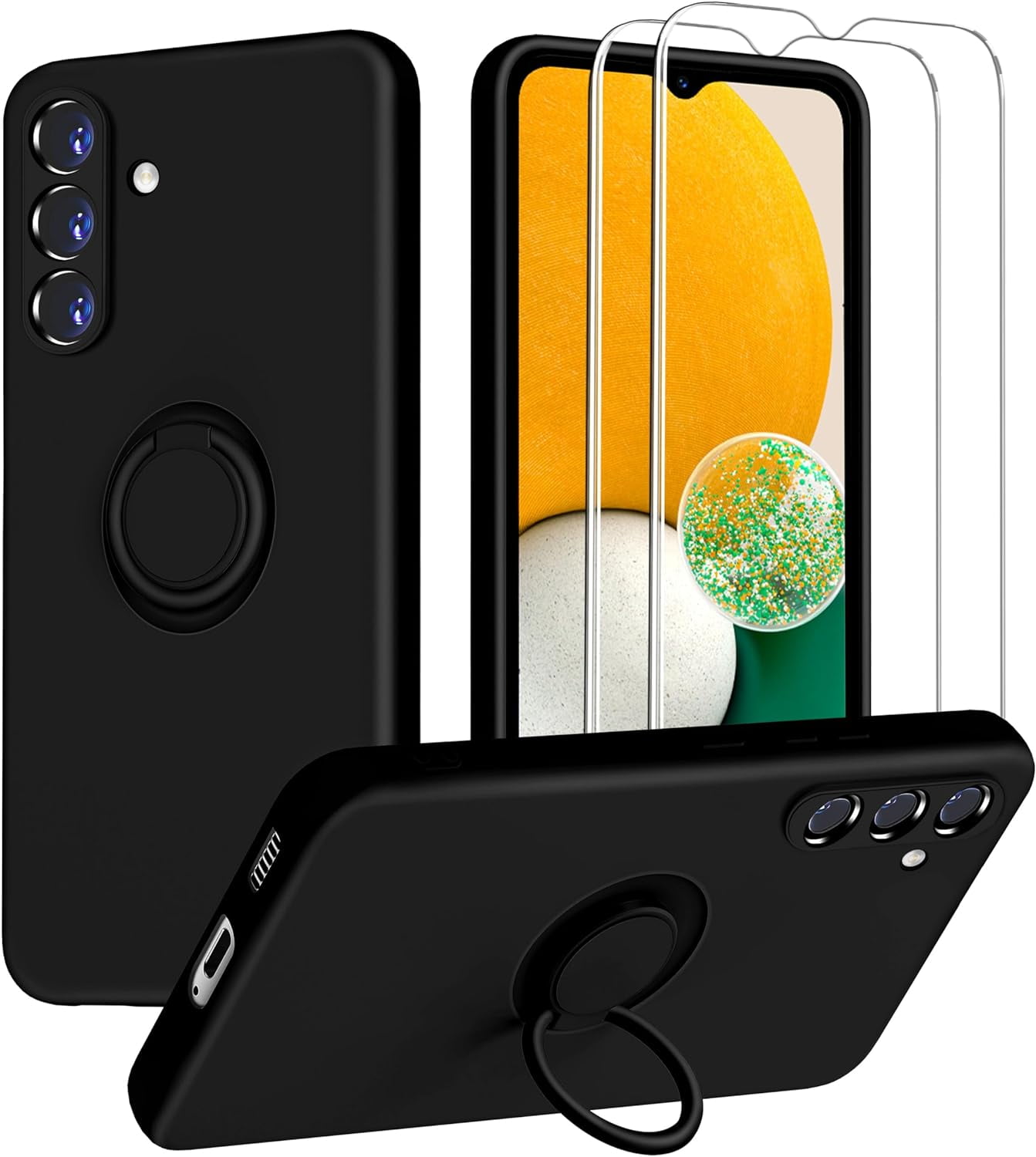 for Samsung Galaxy A13 5G Phone Case, Ring Stand [360° Rotatable Ring ...