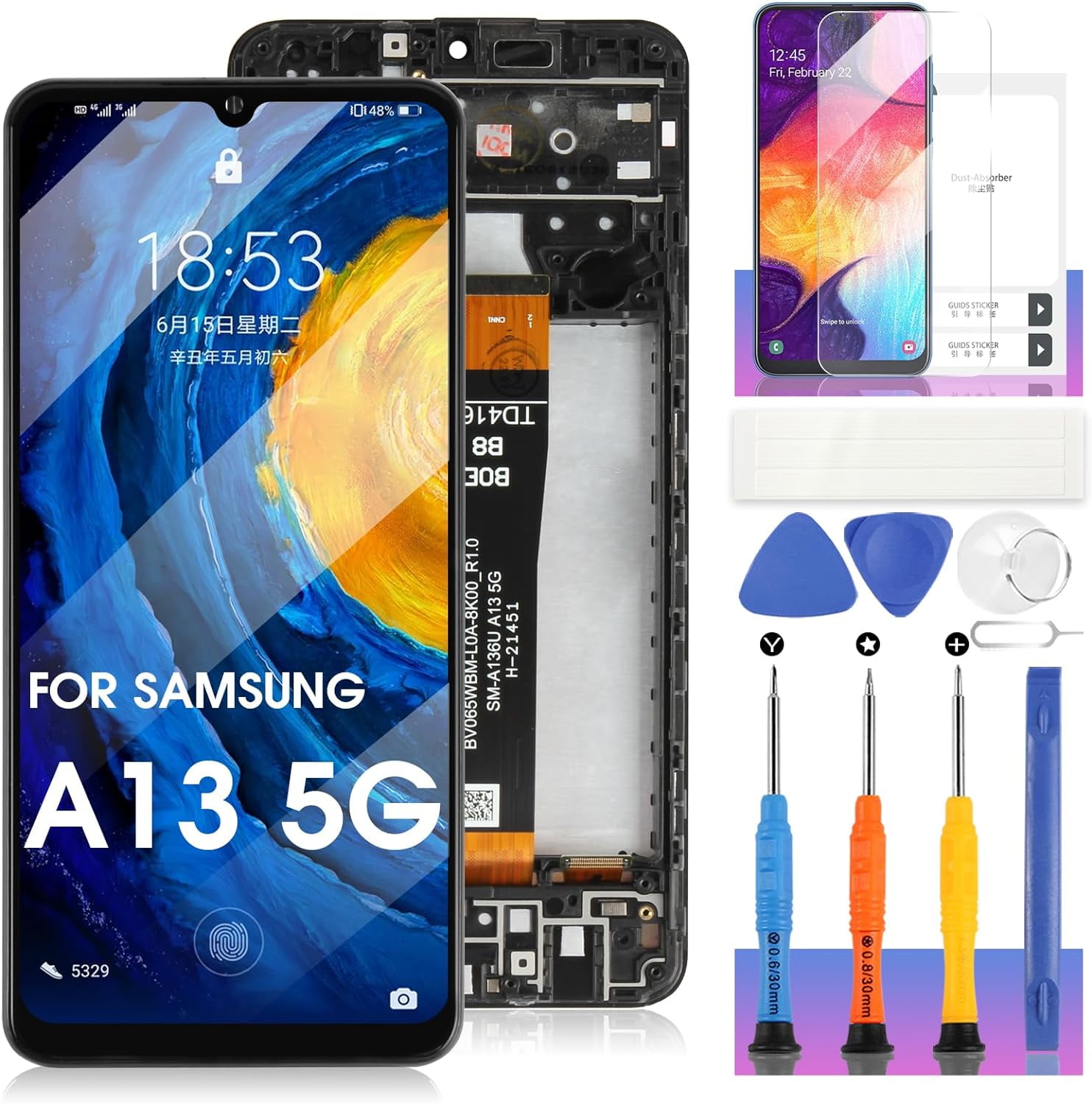 for Samsung Galaxy A13 5G Screen Replacement for Galaxy A13 5G LCD for ...