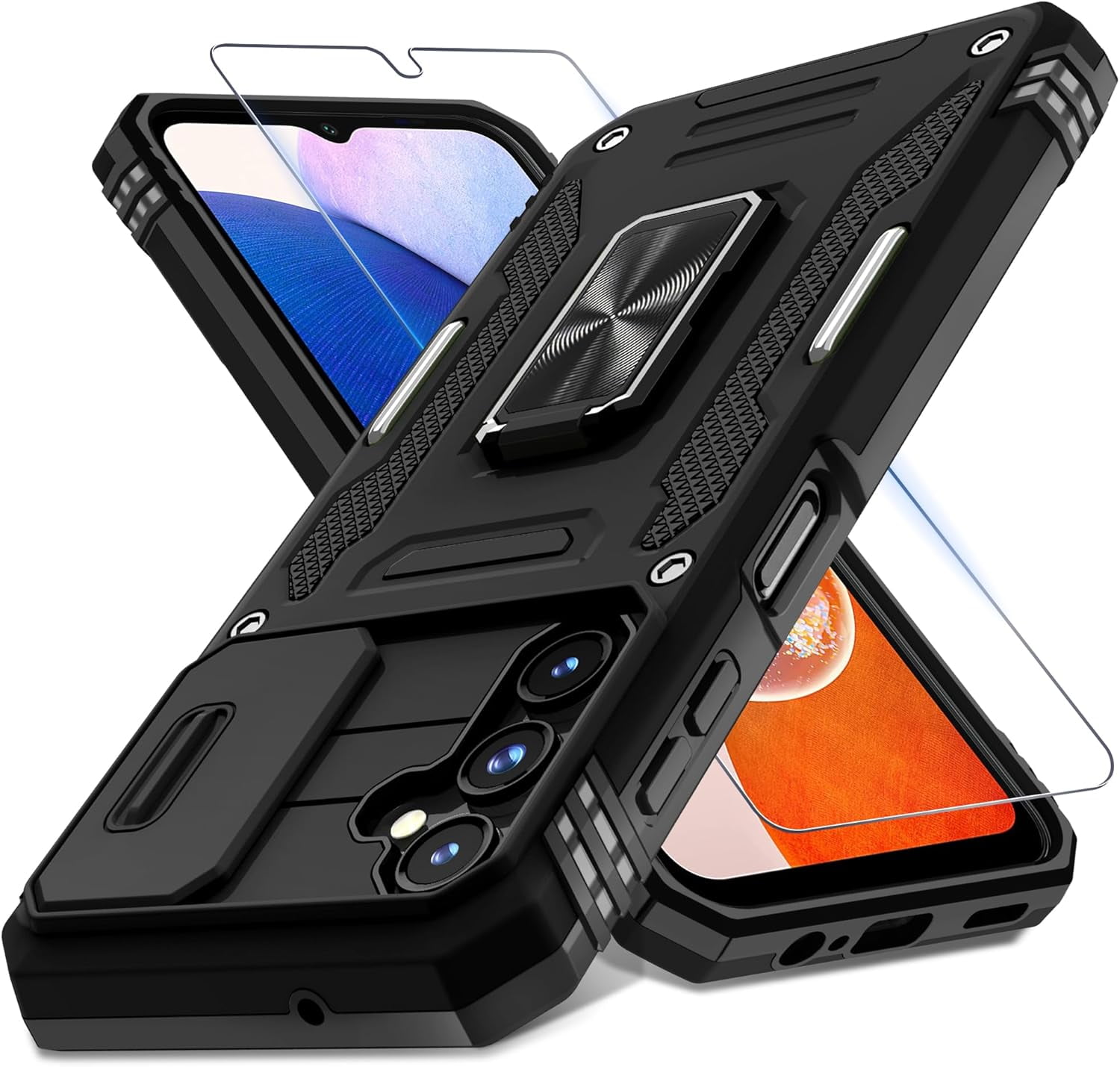 Samsung Galaxy A14 4G/5G Case:Military Grade Protection Heavy Duty Case with Slide Camera Cover ...