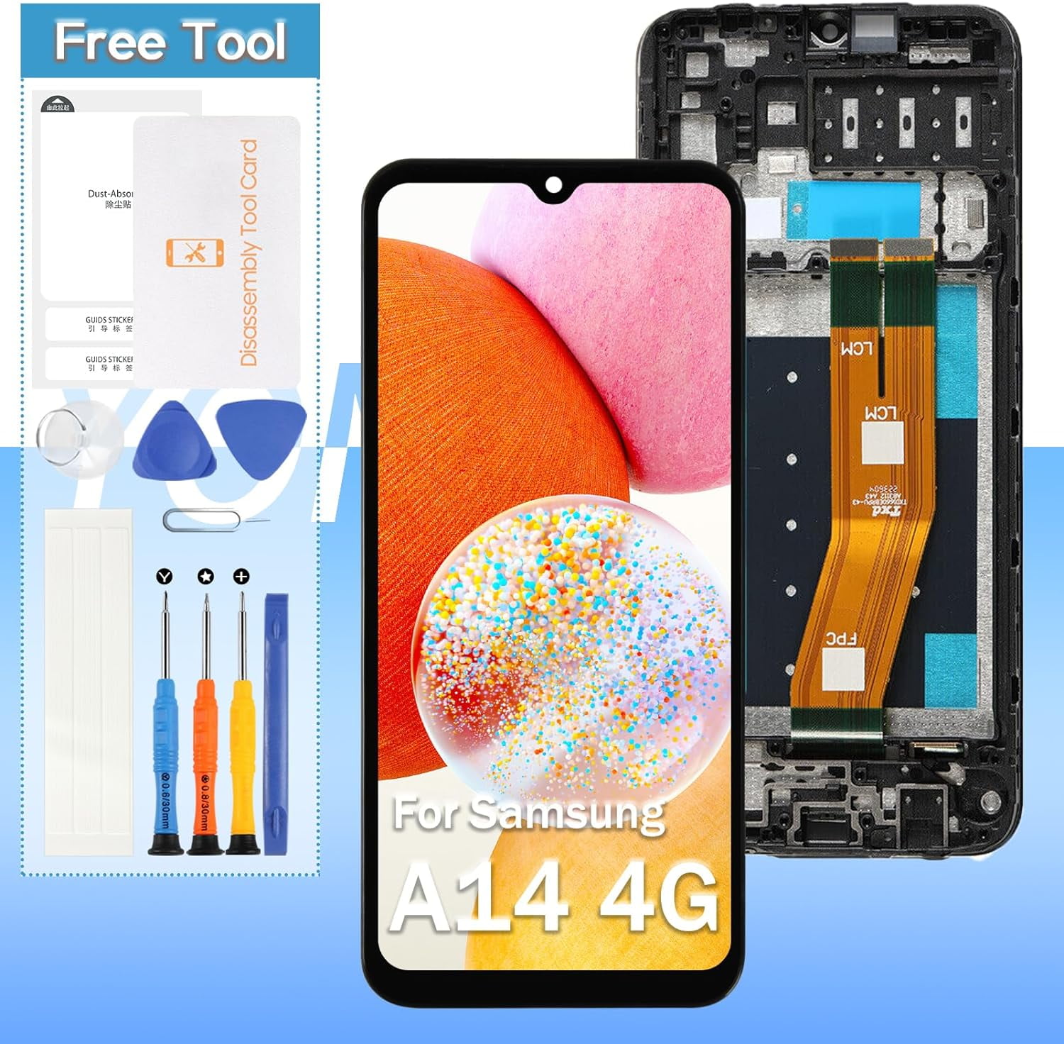 for Samsung Galaxy A14 4G Screen Replacement SM-A145F SM-A145M SM-A145P ...