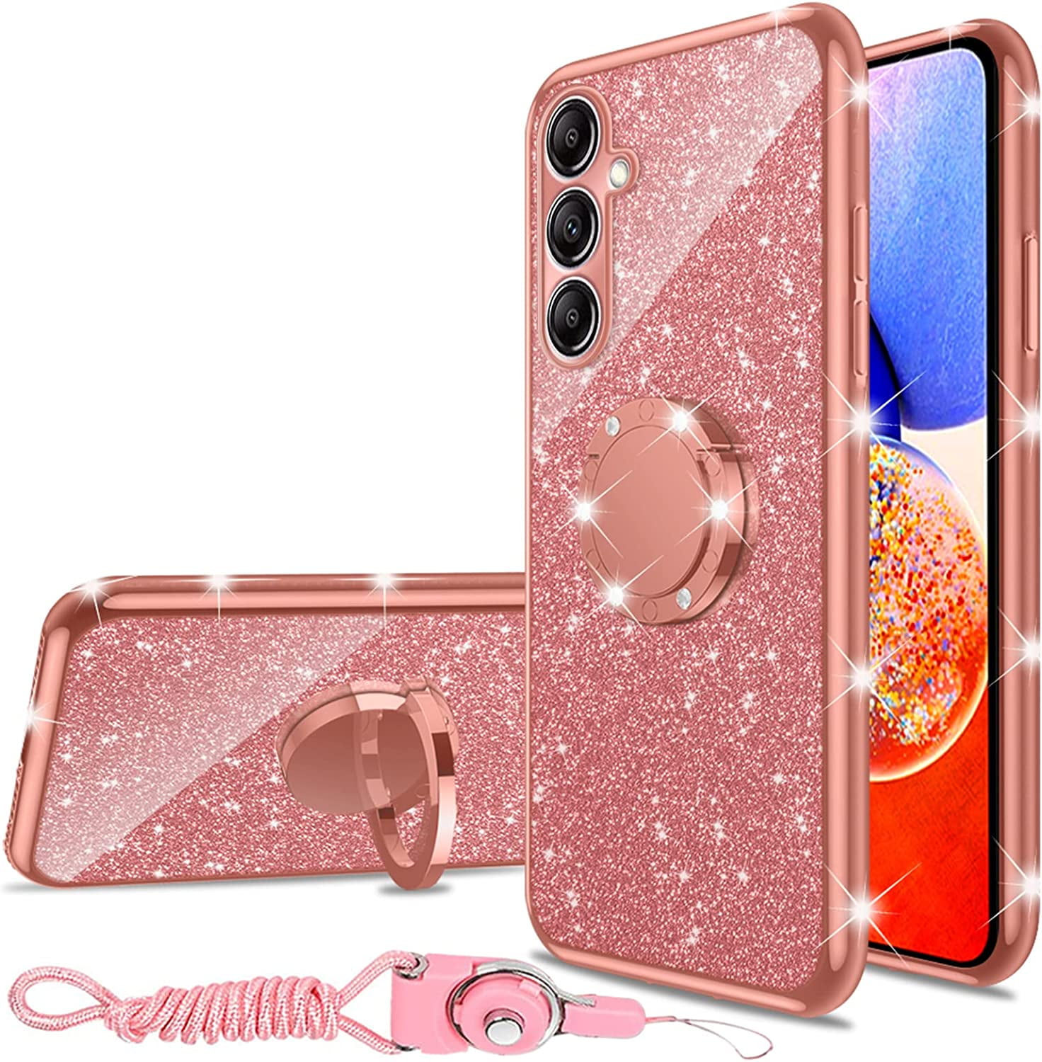 Samsung Galaxy A14 5G/4G Phone Case, 2-Layer Protective Cover with Ring ...