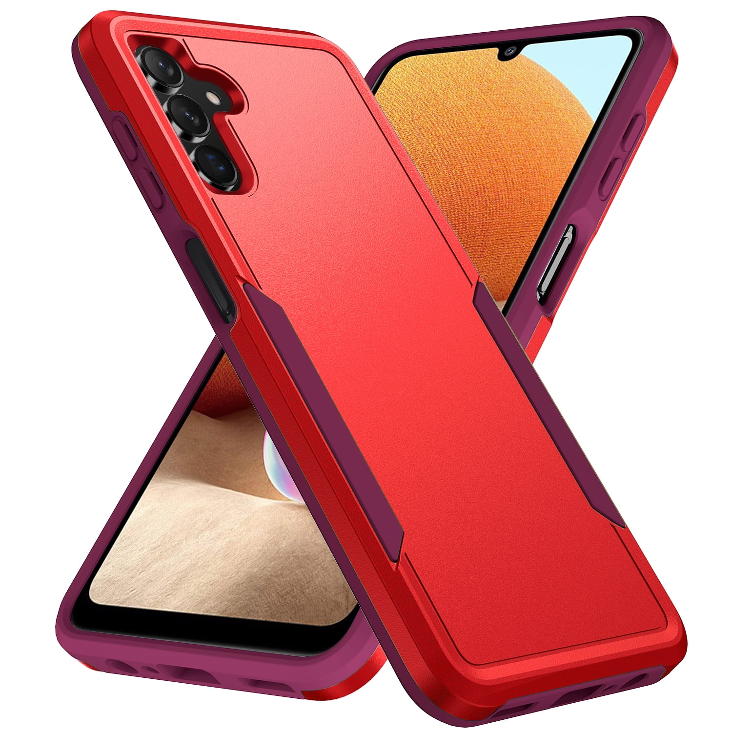 for Samsung Galaxy A14 5G Case, Dual Layers Shell Hard PC + Soft TPU ...