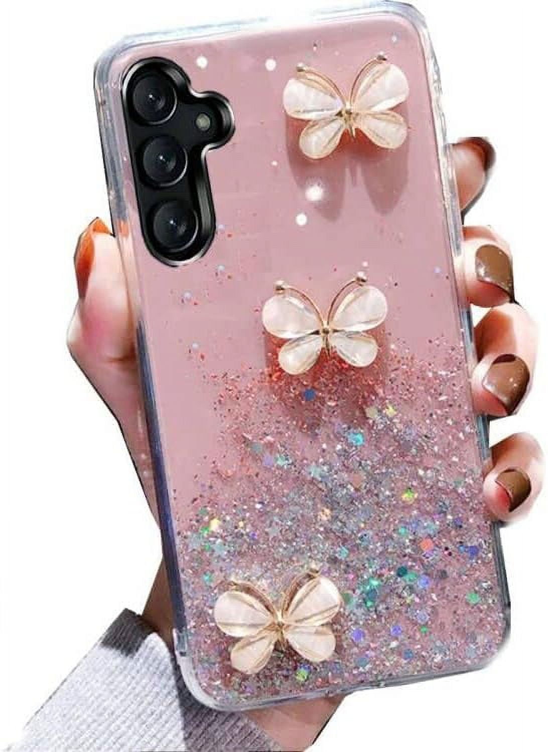 Samsung Galaxy A14 5G Glitter Case,Cute 3D Butterfly Glitter Bling ...