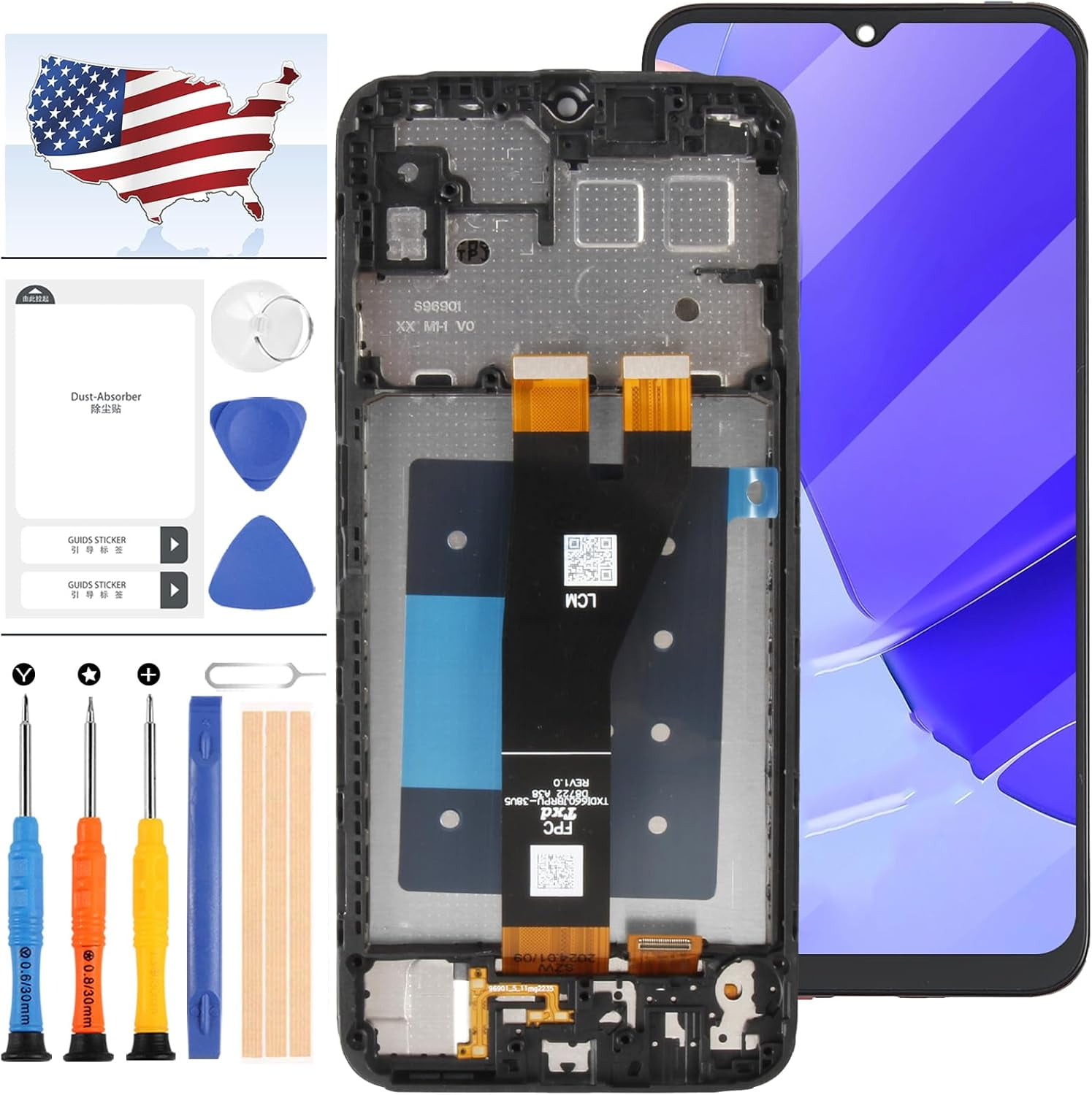 for Samsung Galaxy A14 5G - Screen Replacement LCD Full Assembly Kit with Frame - Galaxy A14 5G ...