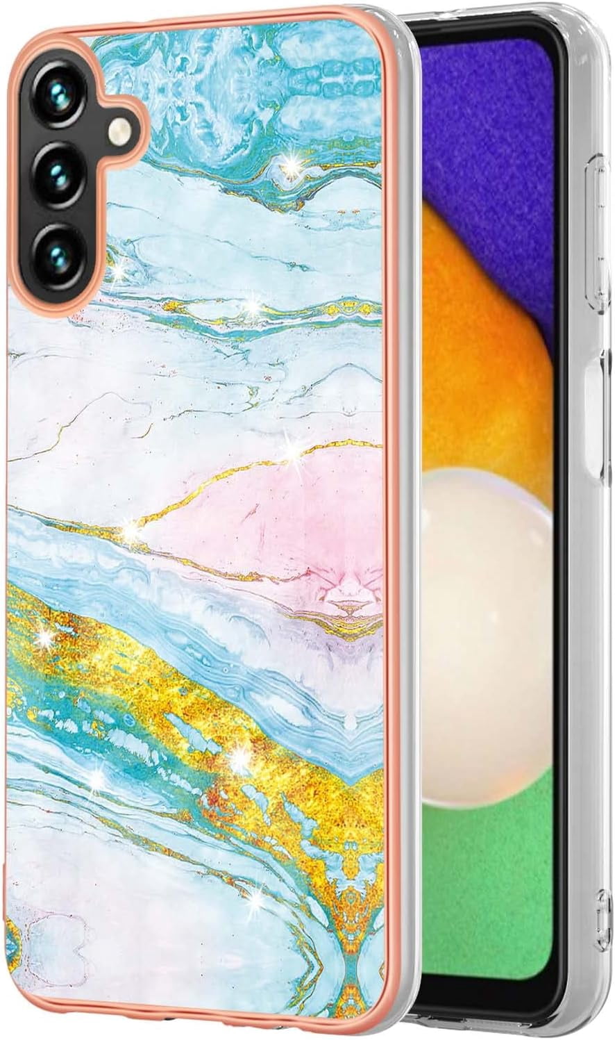 for Samsung Galaxy A14 Case, Soft TPU + IMD Marble Pattern Slim Design ...