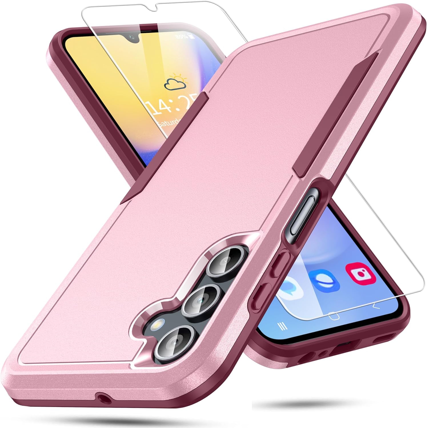 for Samsung Galaxy A15 5G Case, [2 in 1] Galaxy A15 5G Case with [9H ...