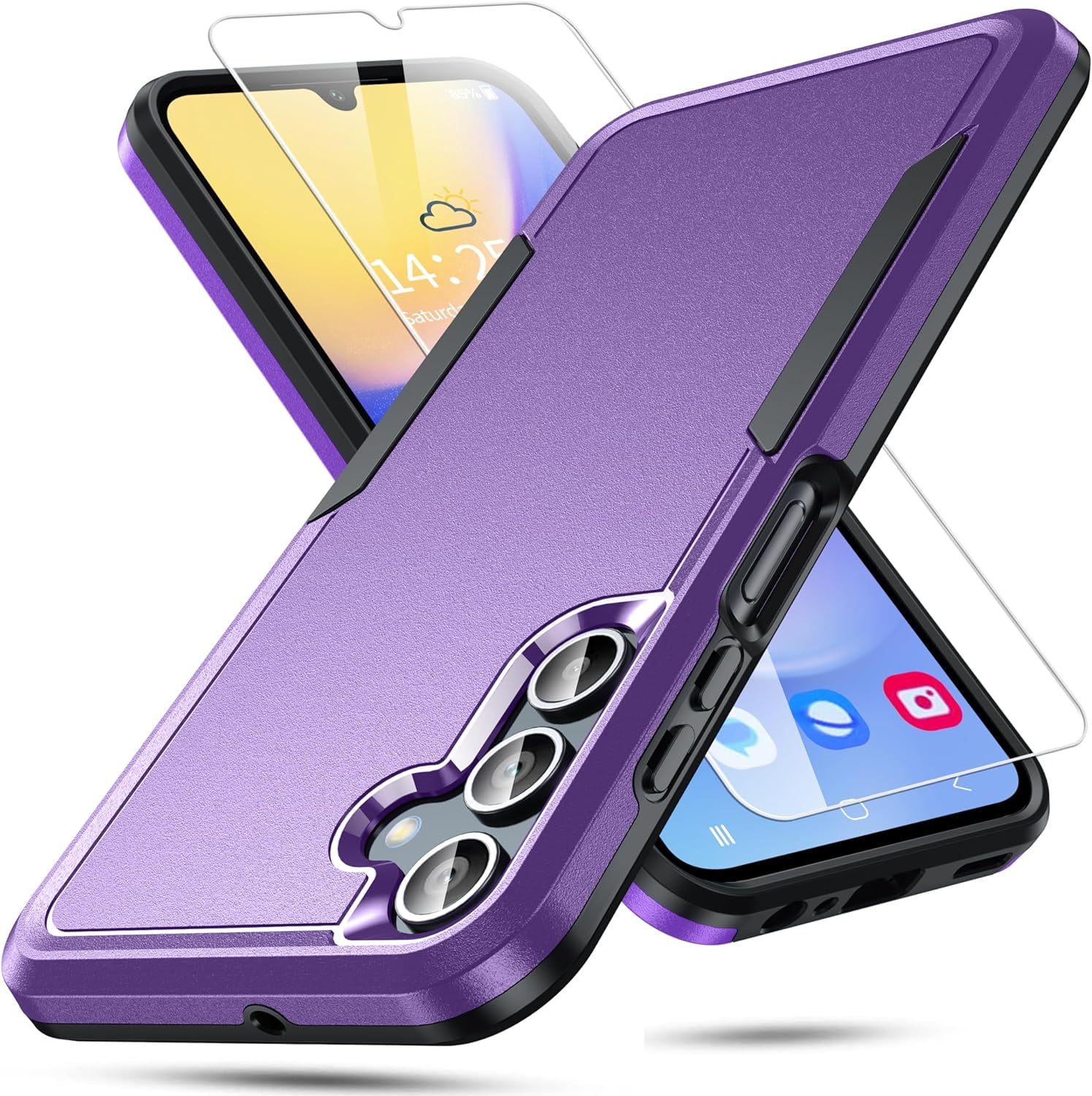 for Samsung Galaxy A15 5G Case, [2 in 1] Galaxy A15 5G Case with [9H ...