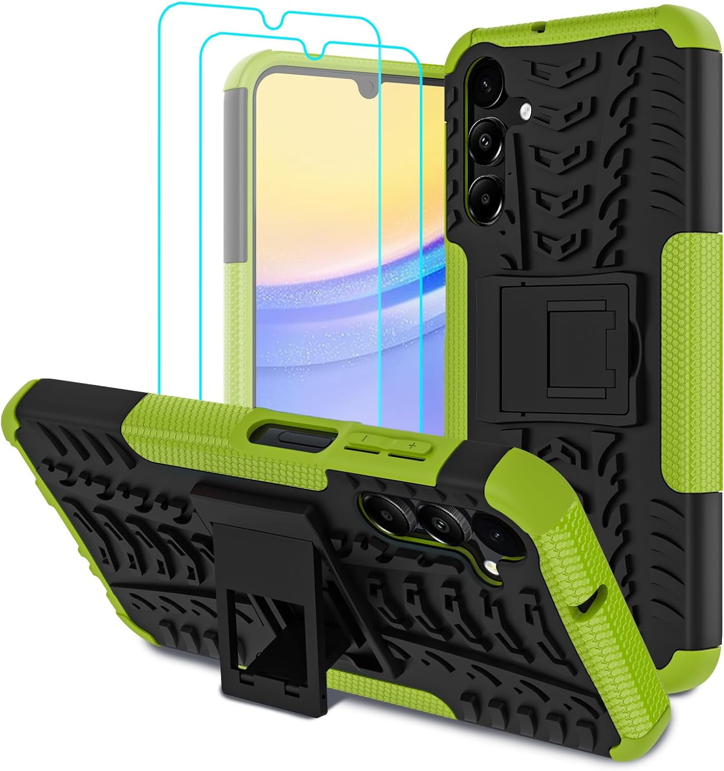 for Samsung Galaxy A15 5G Case with 2 Pack Screen Protector,Military ...