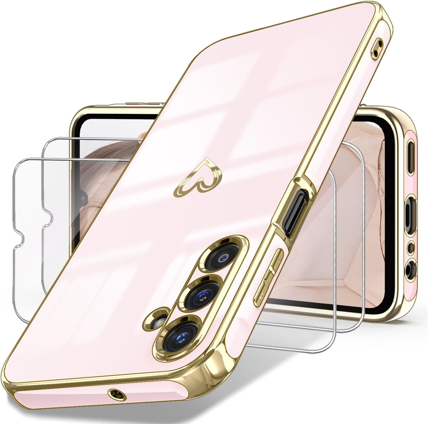 for Samsung Galaxy A15 5G Case with 2X Screen Protector, Girl Women ...