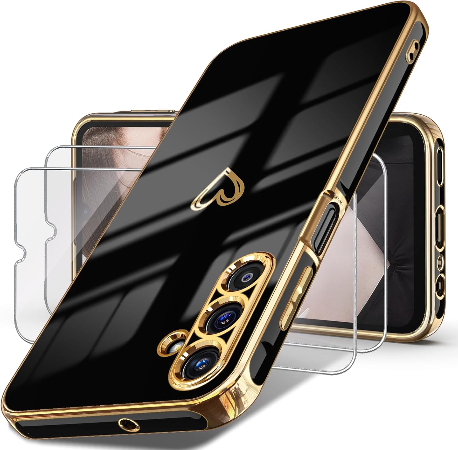 for Samsung Galaxy A15 5G Case with Tempered Glass Screen Protector ...