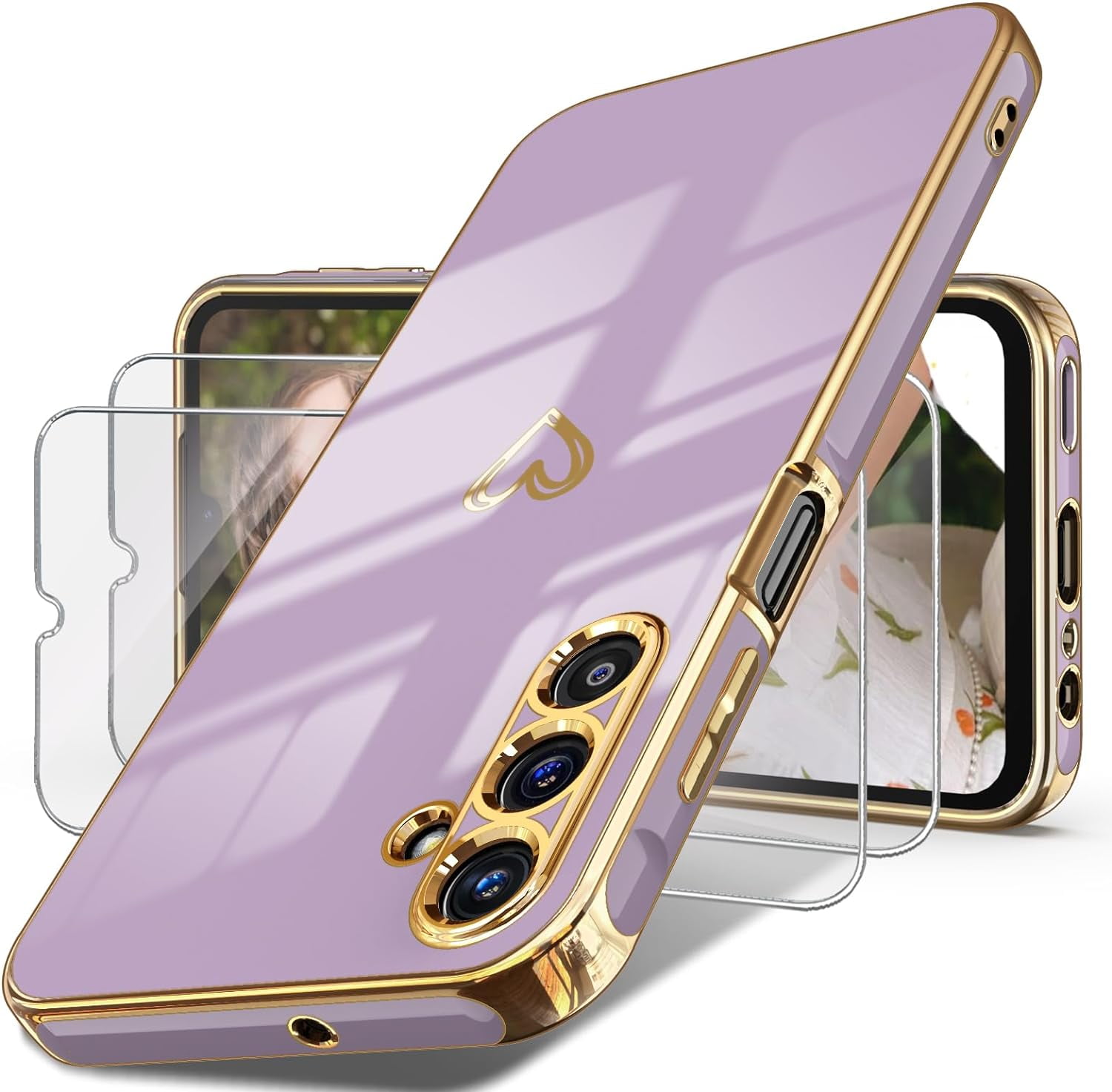 for Samsung Galaxy A15 5G Case with Tempered Glass Screen Protector ...