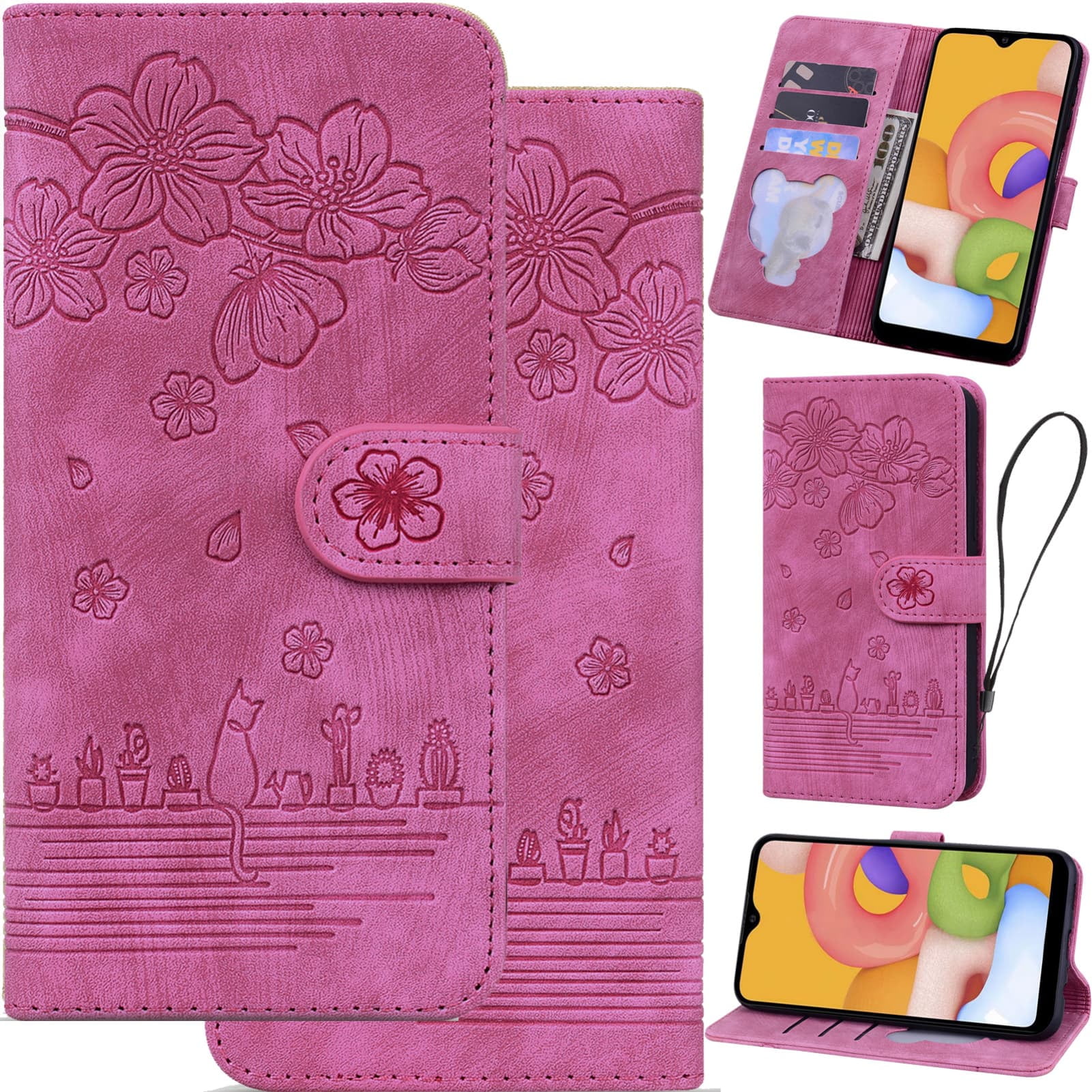 for Samsung Galaxy A15 (5G) Leather Phone Case, Oil Painting Style ...