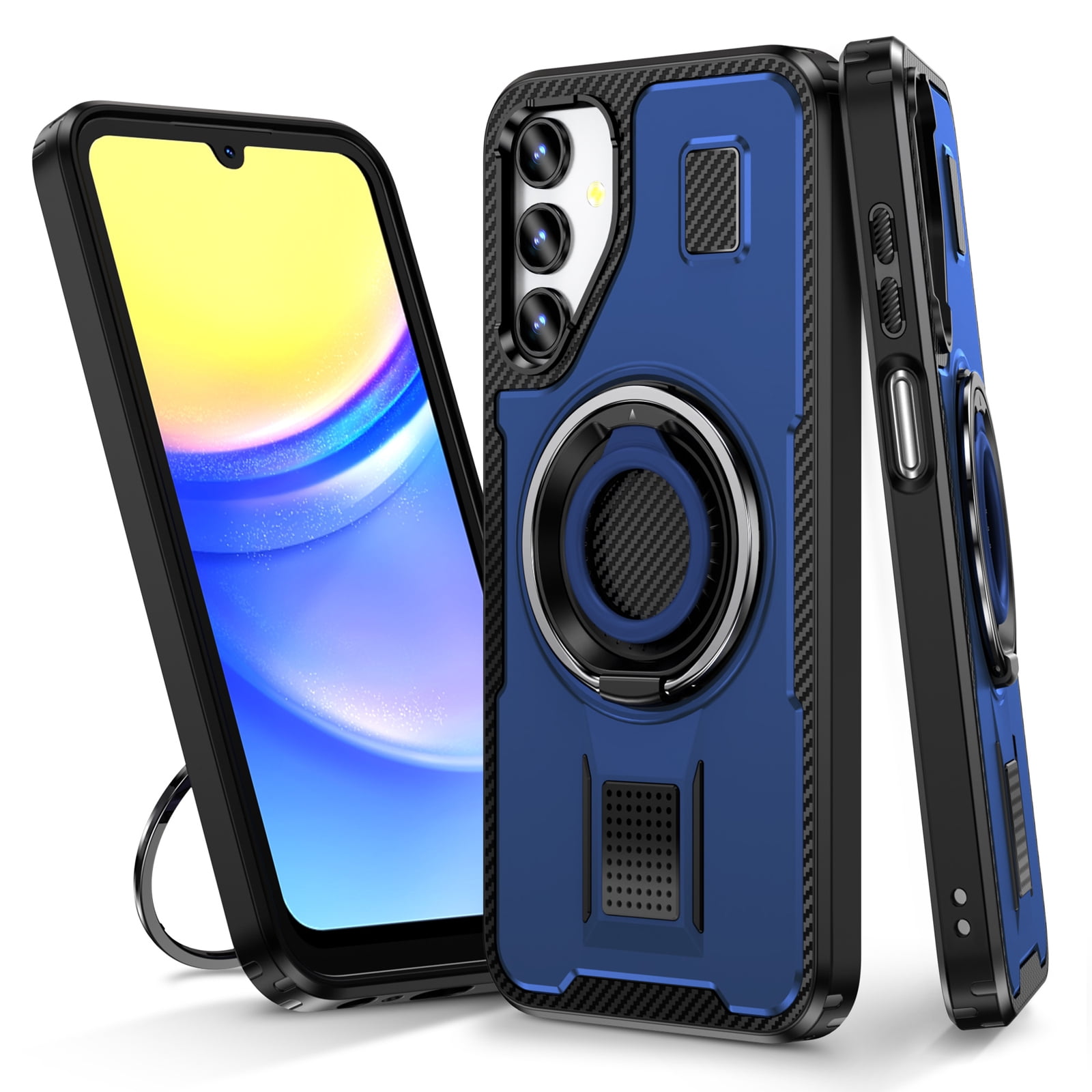 for Samsung Galaxy A15 Case, Dual Layers Shockproof Kickstand Cell ...