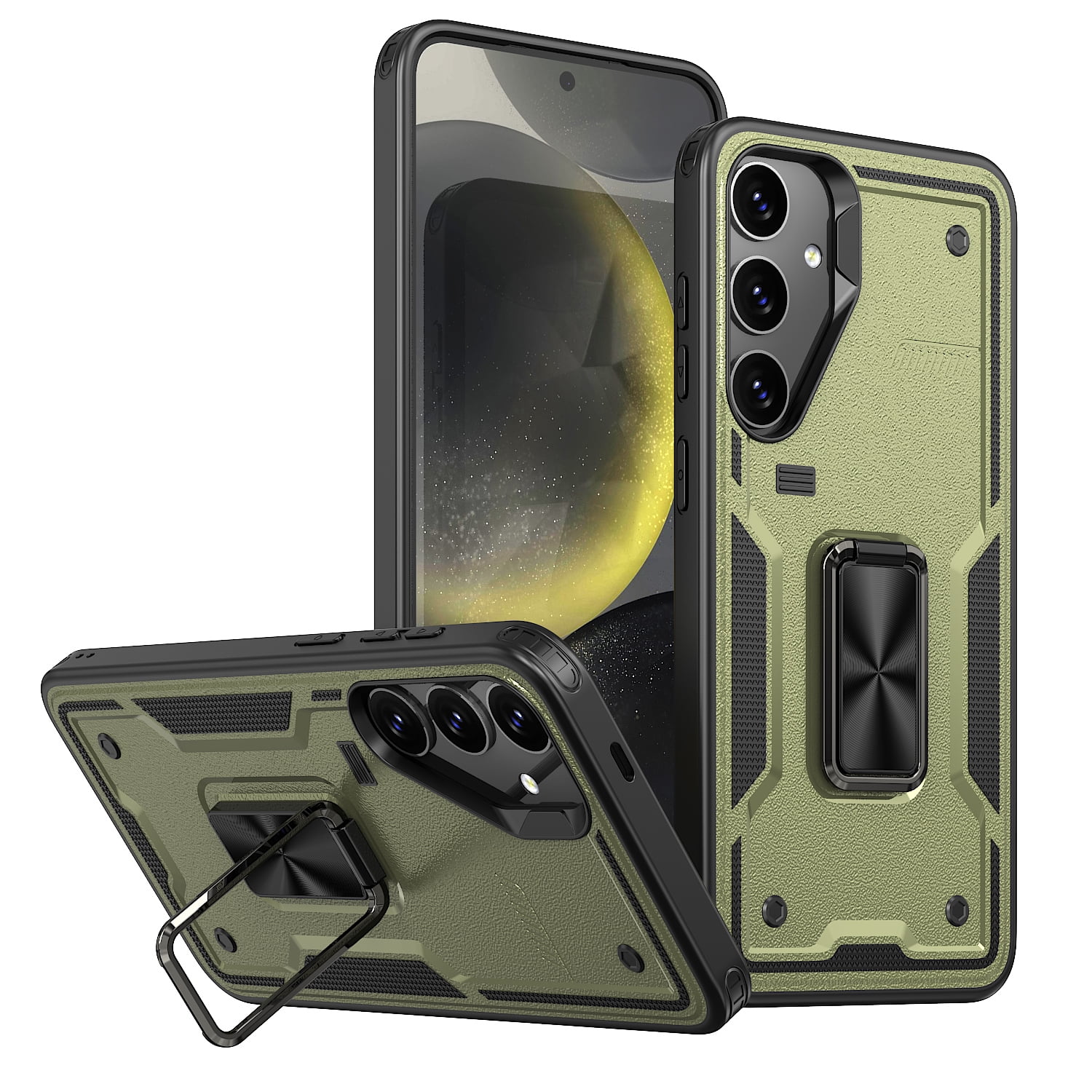 for Samsung Galaxy A15 Case with Finger Ring Holder Kickstand Military Grade Shockproof Magnetic ...