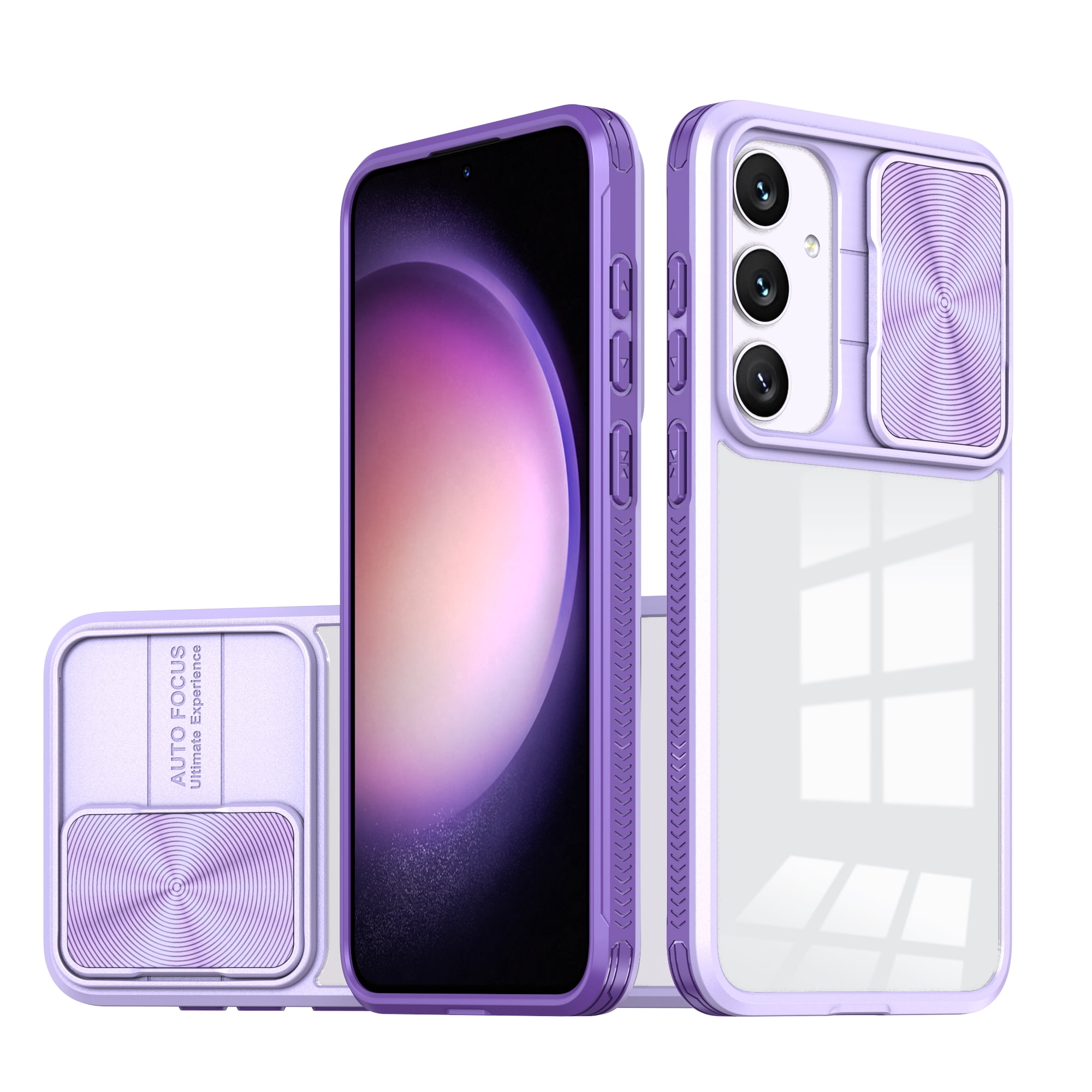 for Samsung Galaxy A15 Case, Stylish Slim Crystal Clear PC Back + TPU ...