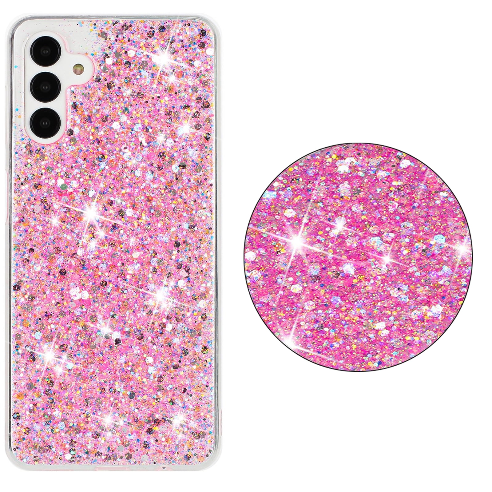 for Samsung Galaxy A15 Glitter Case, Cute Bling Sparkle Shiny Slim Soft ...